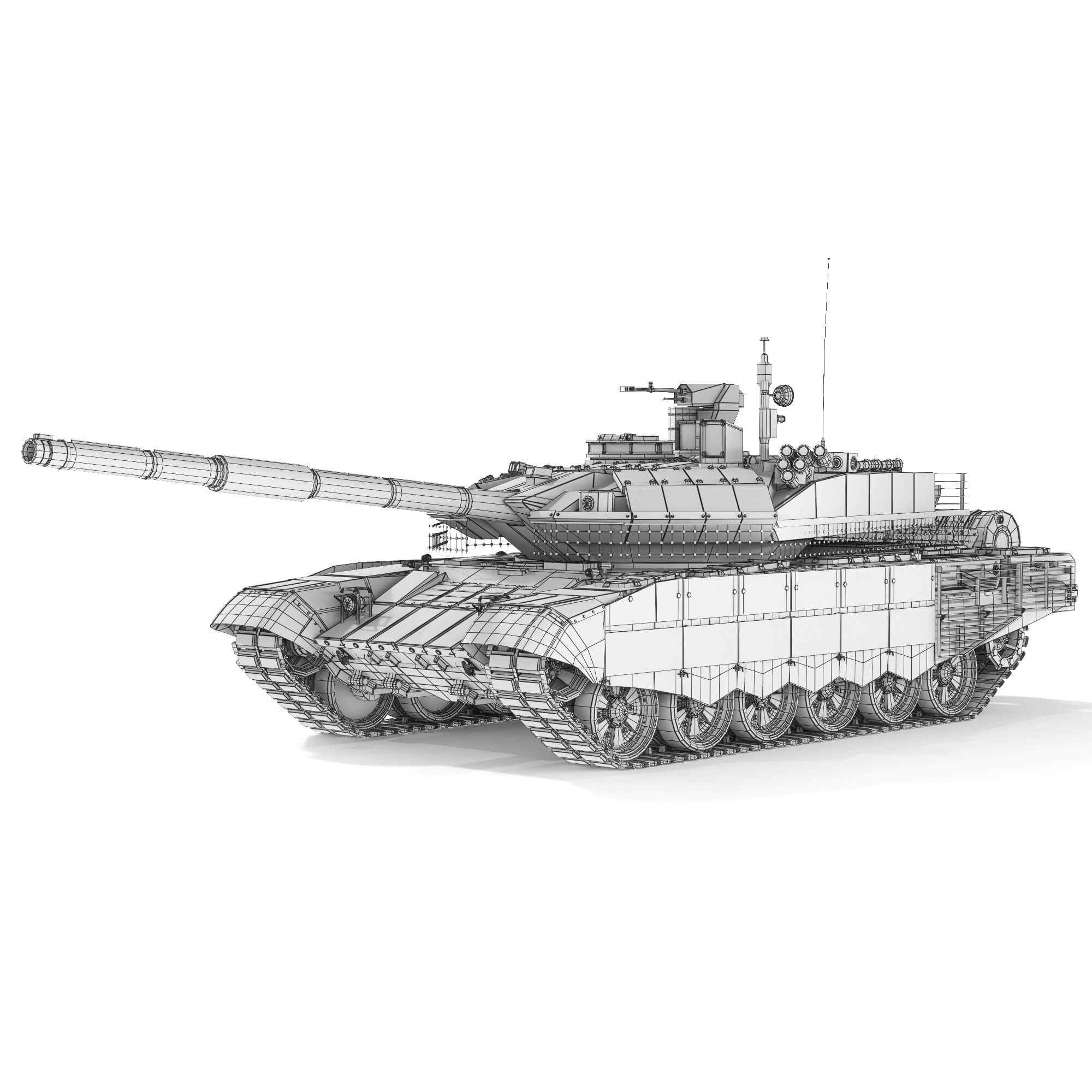 Tank T-90M 2020 3D Model by podshyvalov