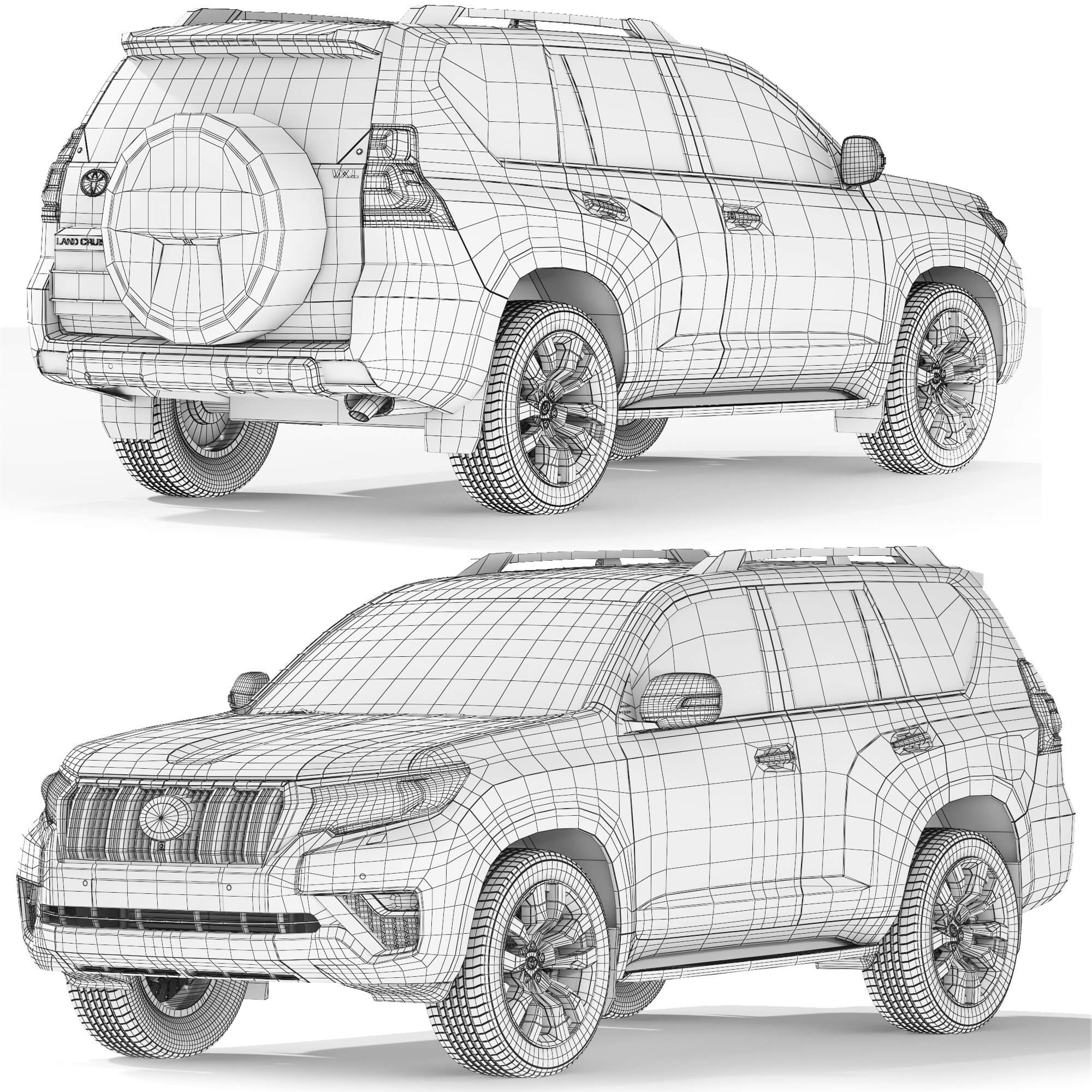 Toyota Land Cruiser Prado VXL 2021 - 3D Model by podshyvalov
