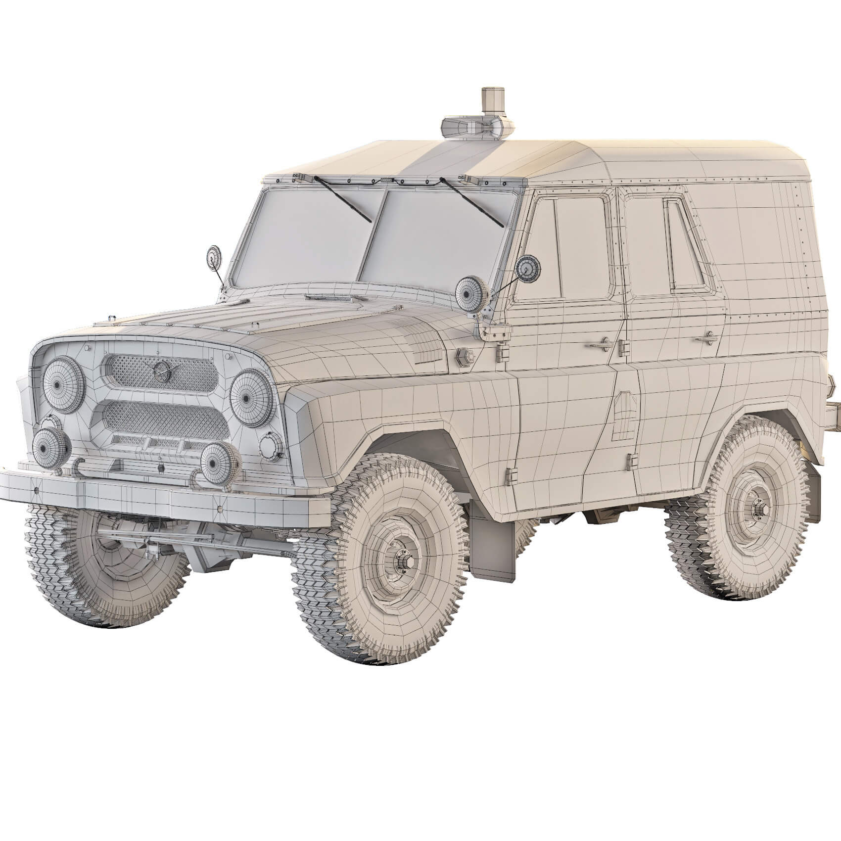 UAZ 469 AP 1978 - 3D Model by podshyvalov