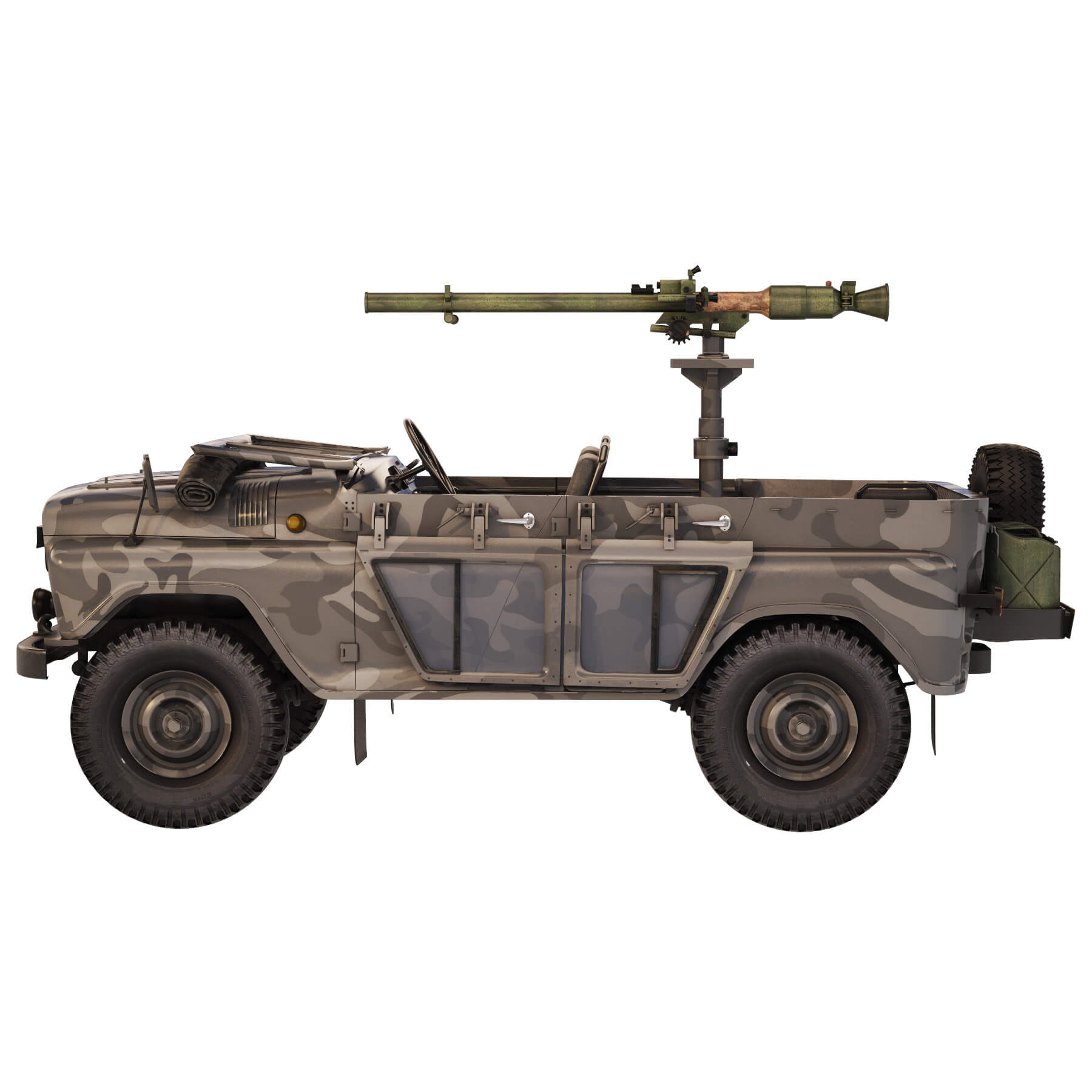 UAZ 469 SPG-9 1980 3D Model by podshyvalov