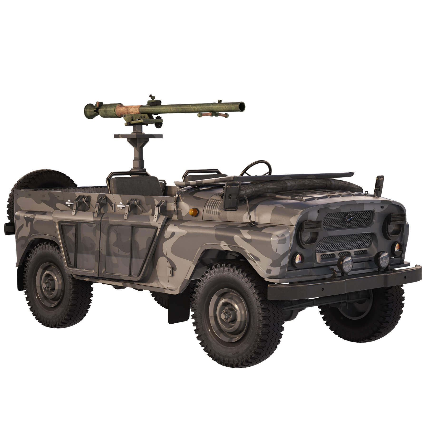 UAZ 469 SPG-9 1980 3D Model by podshyvalov