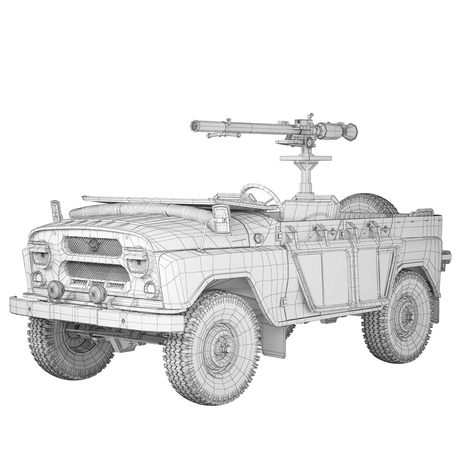 UAZ 469 SPG-9 1980 3D Model by podshyvalov