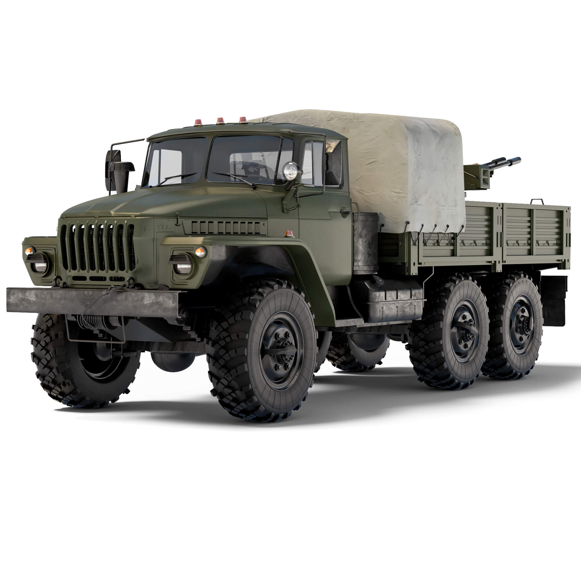 Ural 4320 ZU-23-2 1998 3D Model by podshyvalov