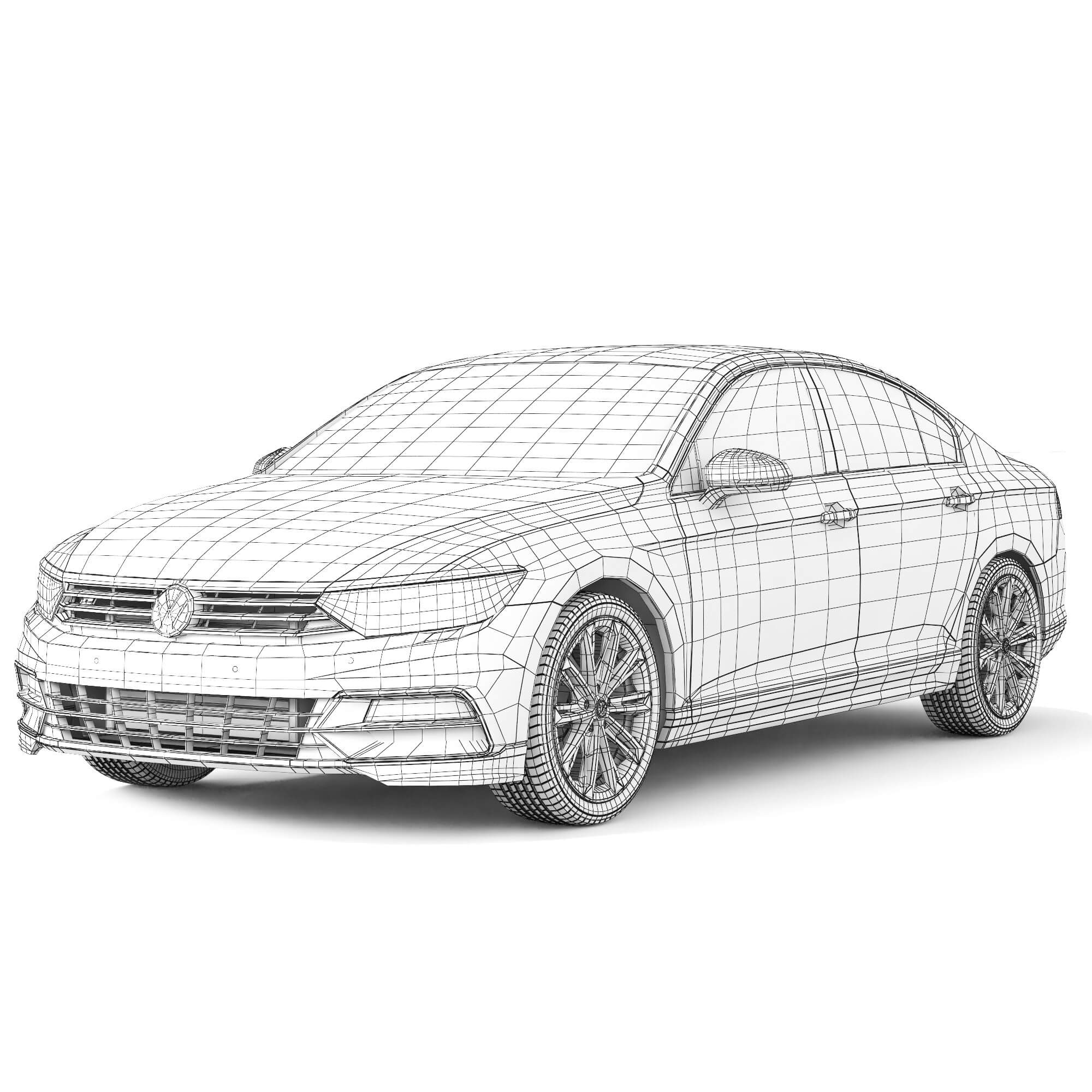 Volkswagen Passat B8 R-Line 2018 3D Model by podshyvalov