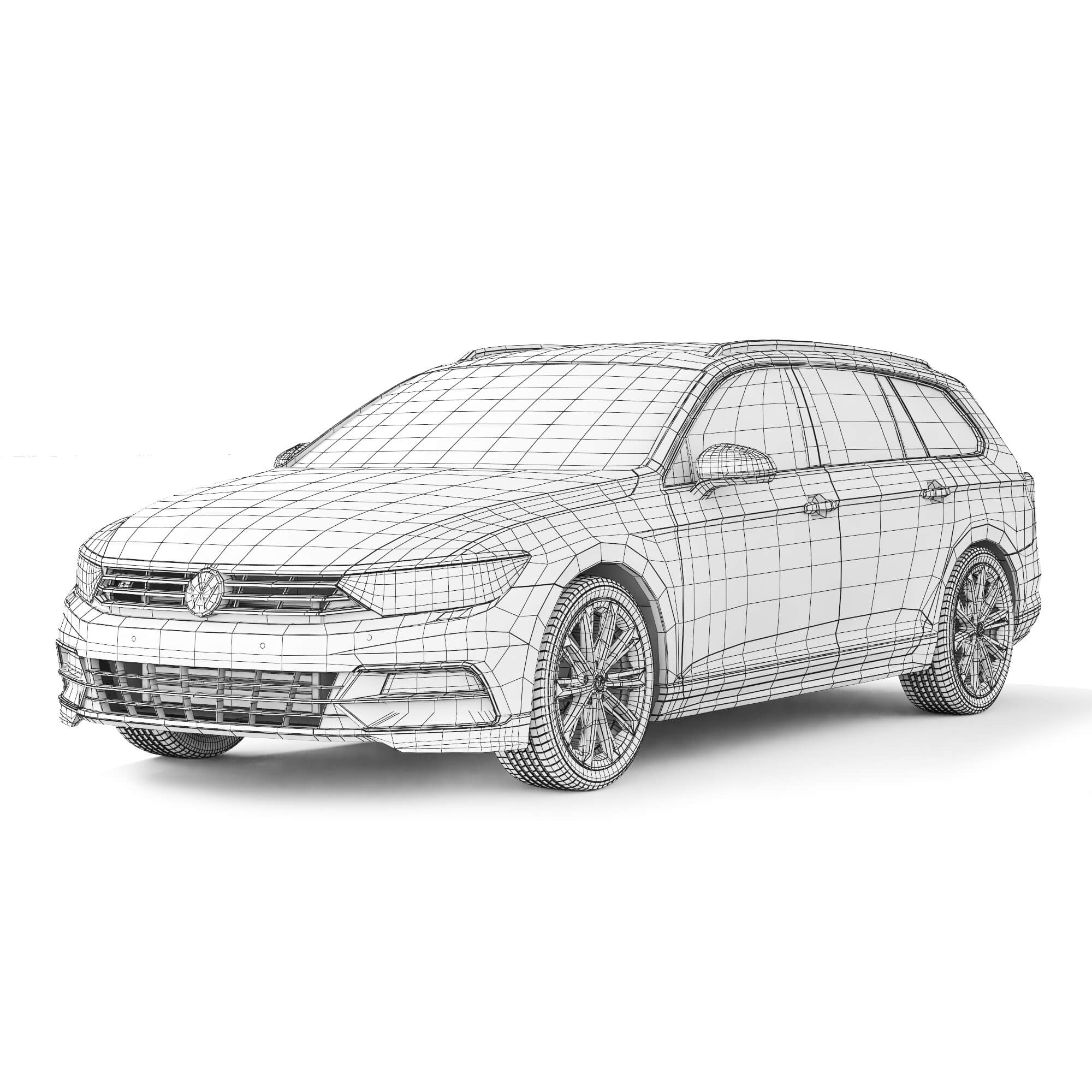 Volkswagen Passat B8 Variant R-Line 2015 3D Model by podshyvalov