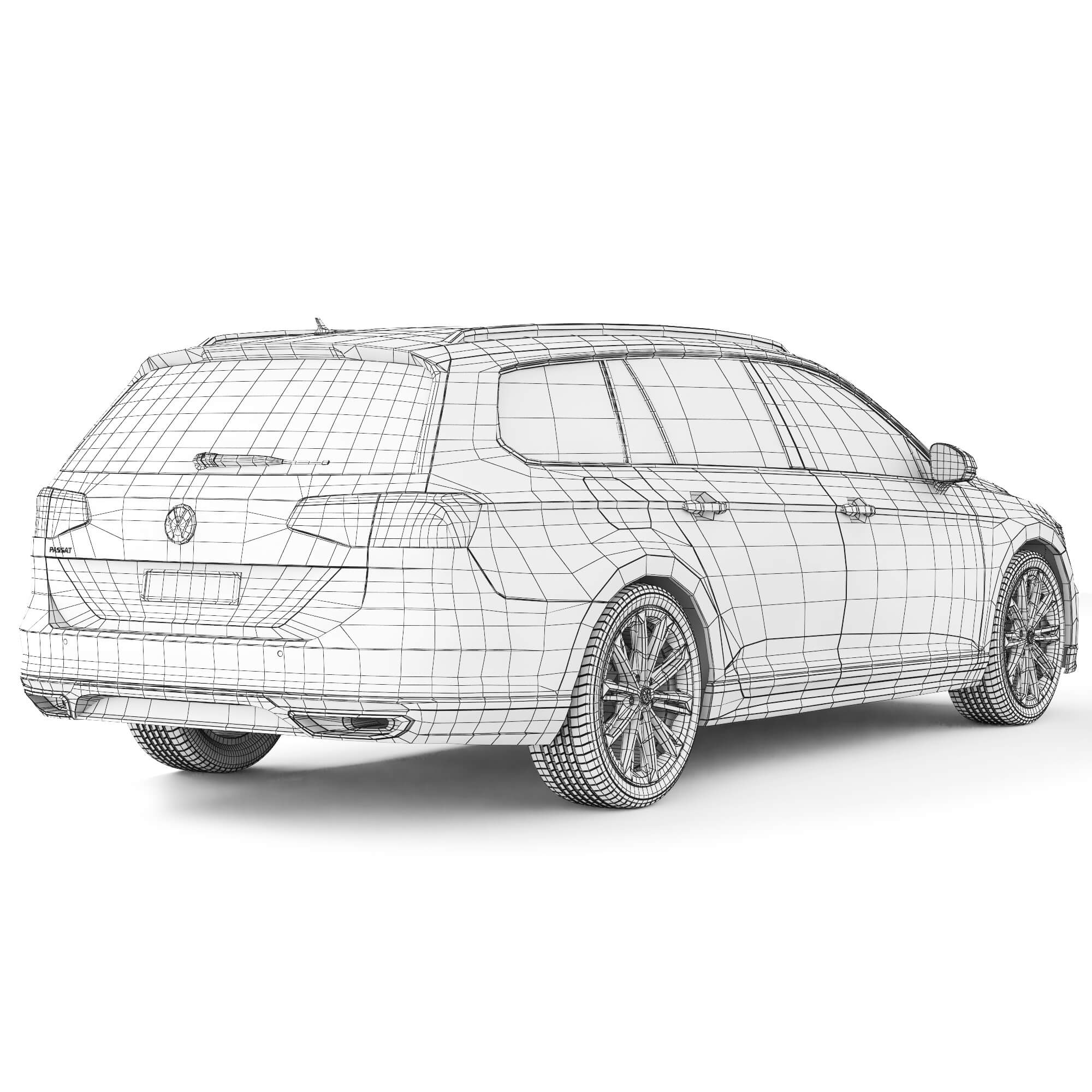 Volkswagen Passat B8 Variant R-Line 2015 3D Model by podshyvalov