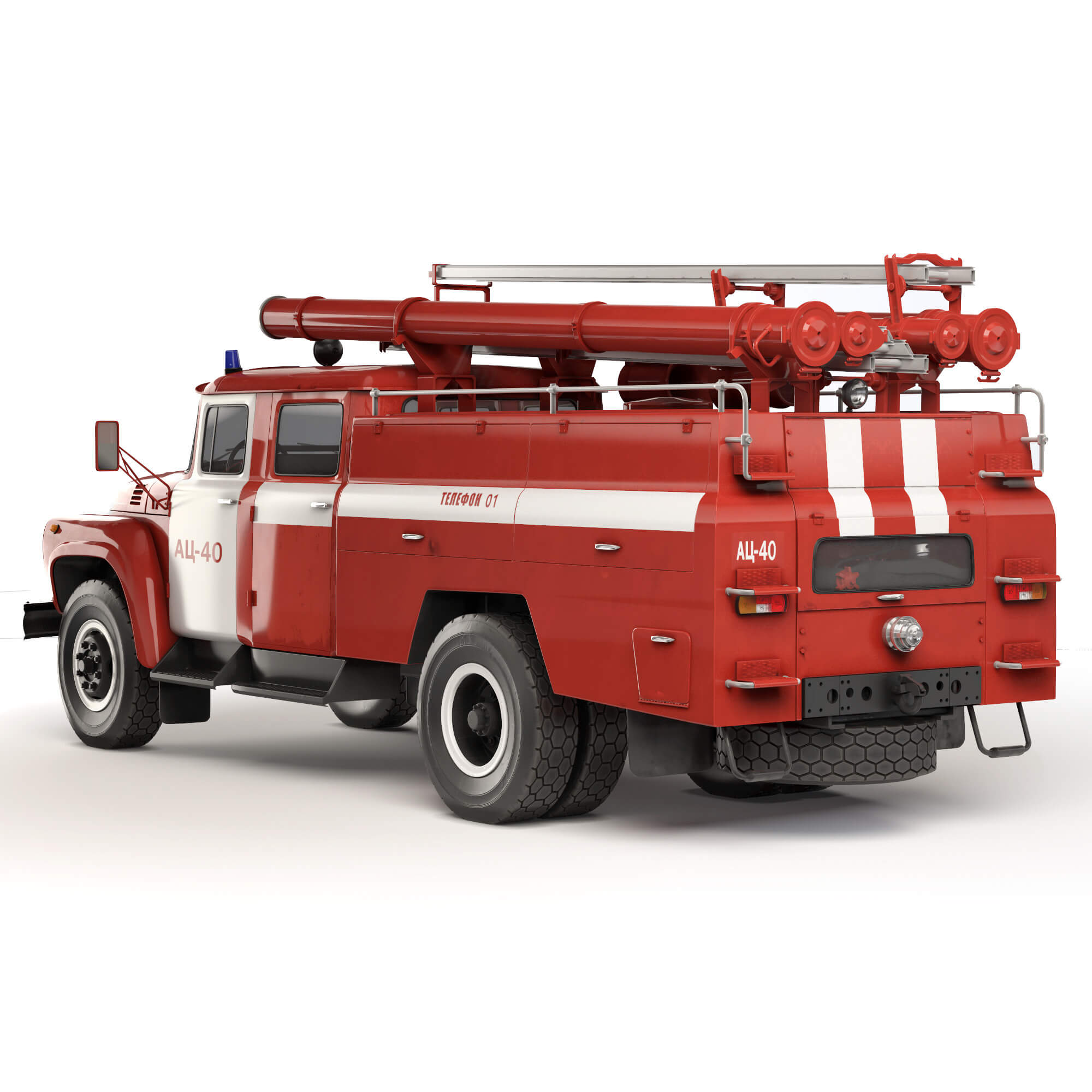 ZiL 130 AC-40 Firecar 1978 3D Model by podshyvalov