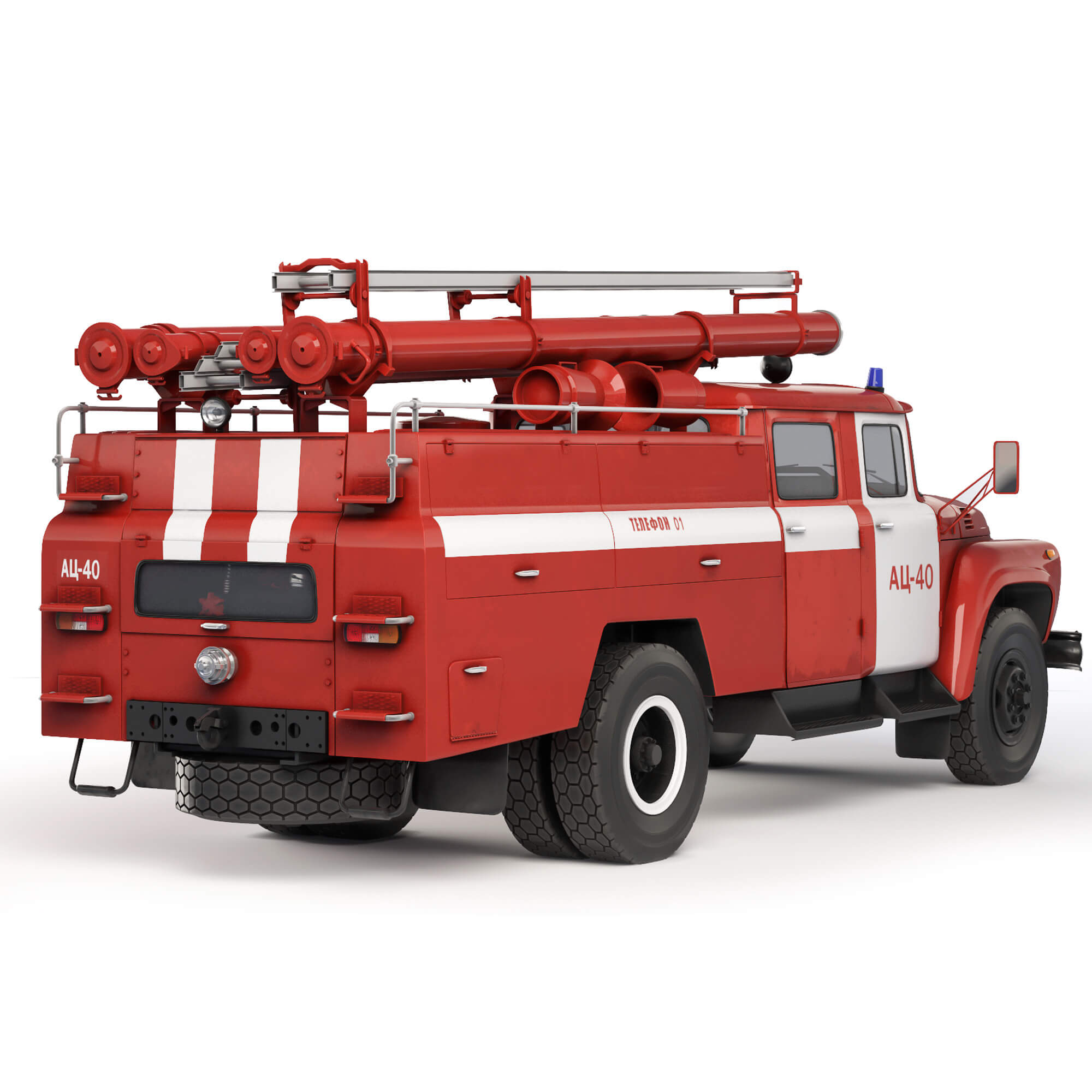 ZiL 130 AC-40 Firecar 1978 3D Model by podshyvalov