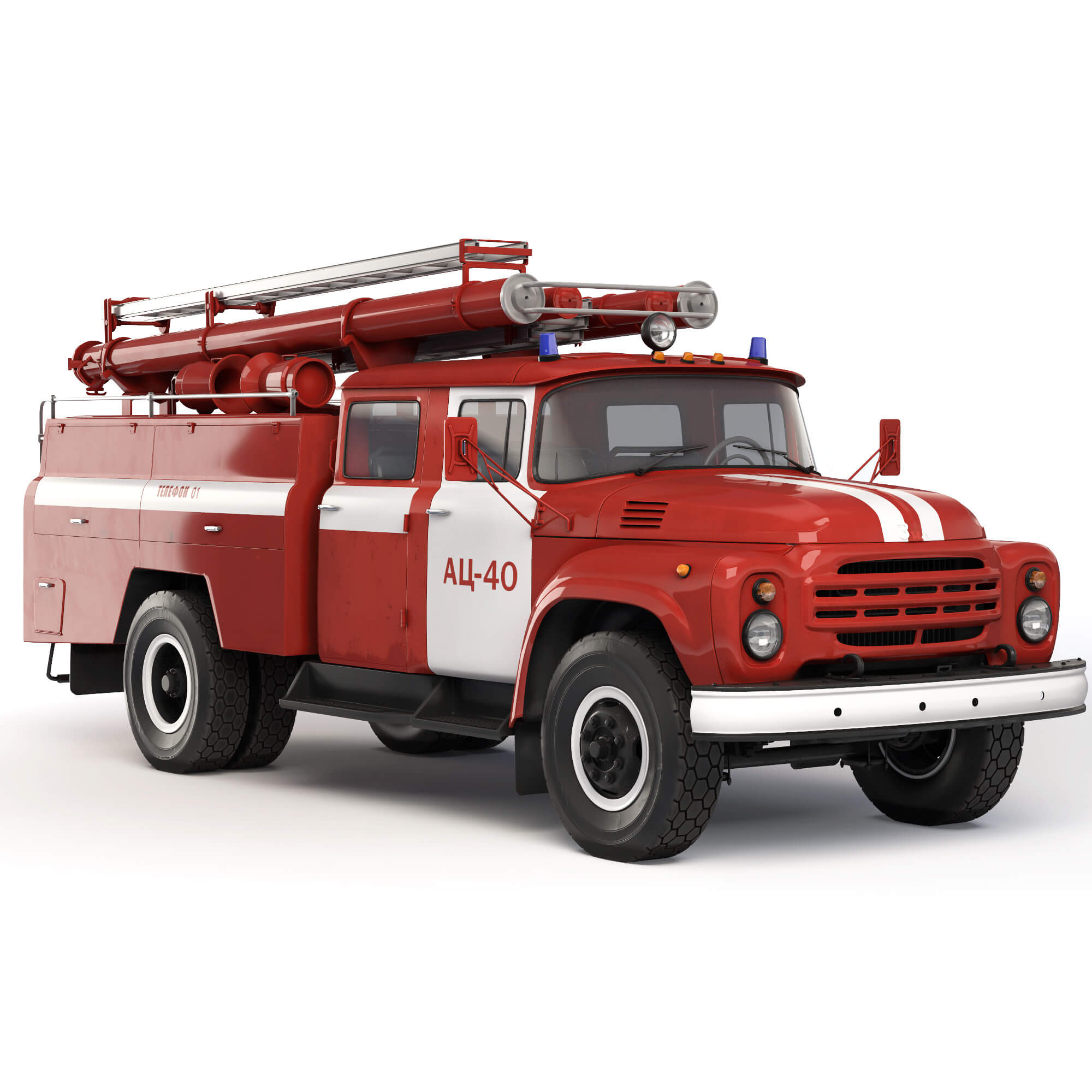 ZiL 130 AC-40 Firecar 1978 3D Model by podshyvalov