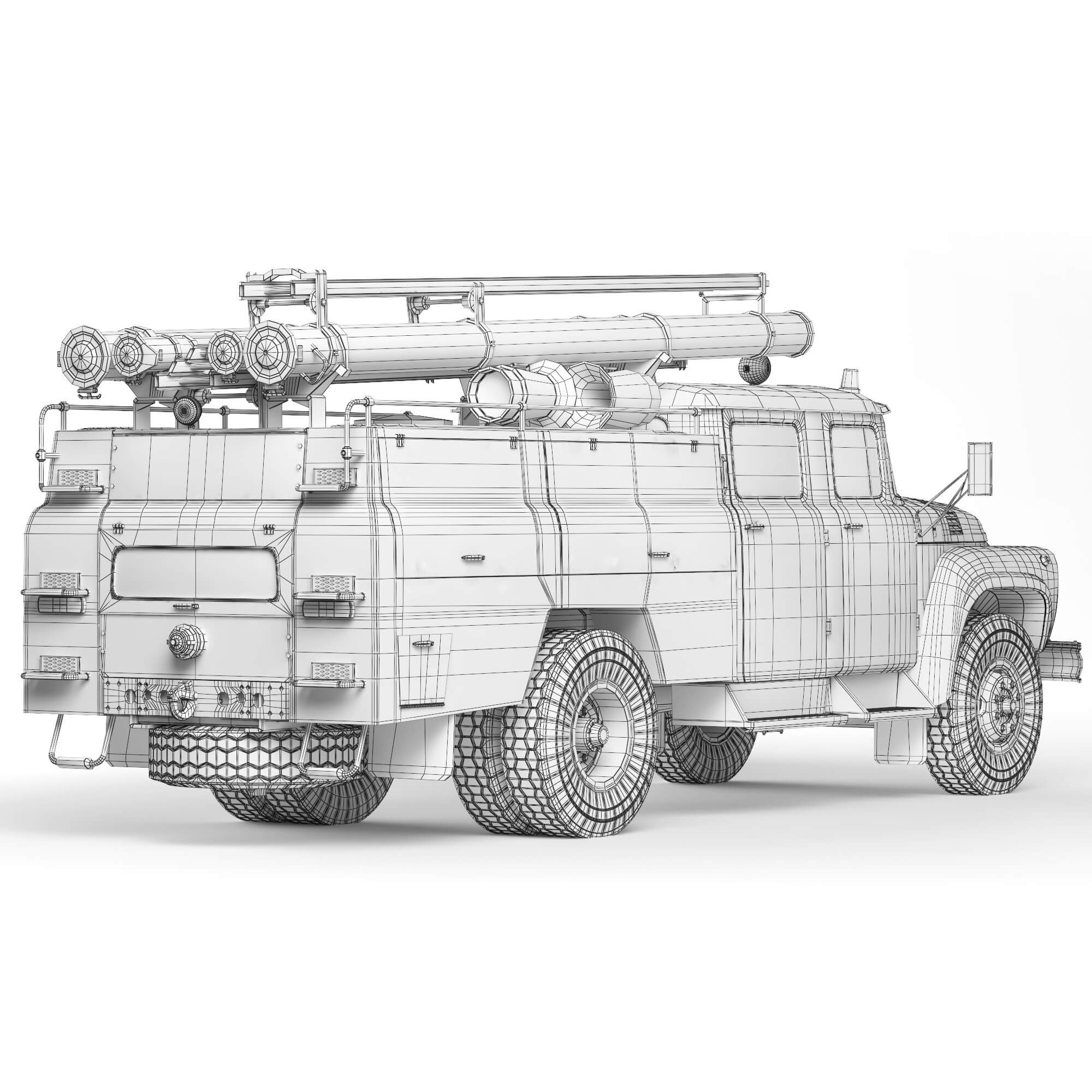 ZiL 130 AC-40 Firecar 1978 3D Model by podshyvalov