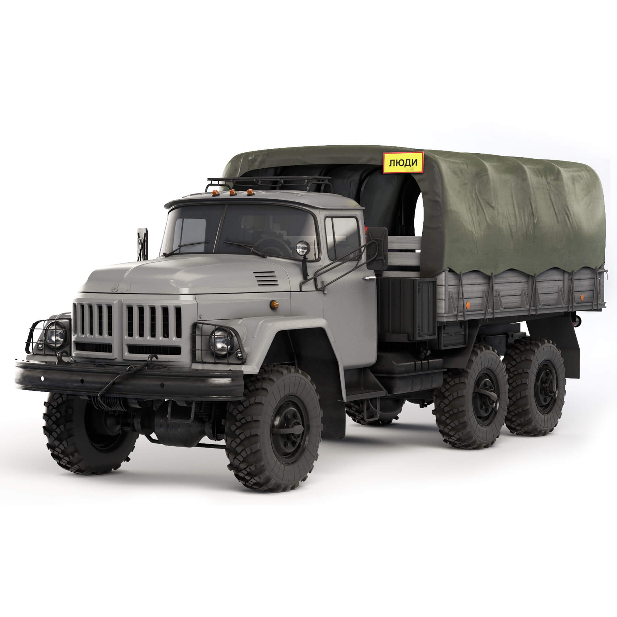 ZiL 131 Tarpaulin Body 1967 - 3D Model by podshyvalov