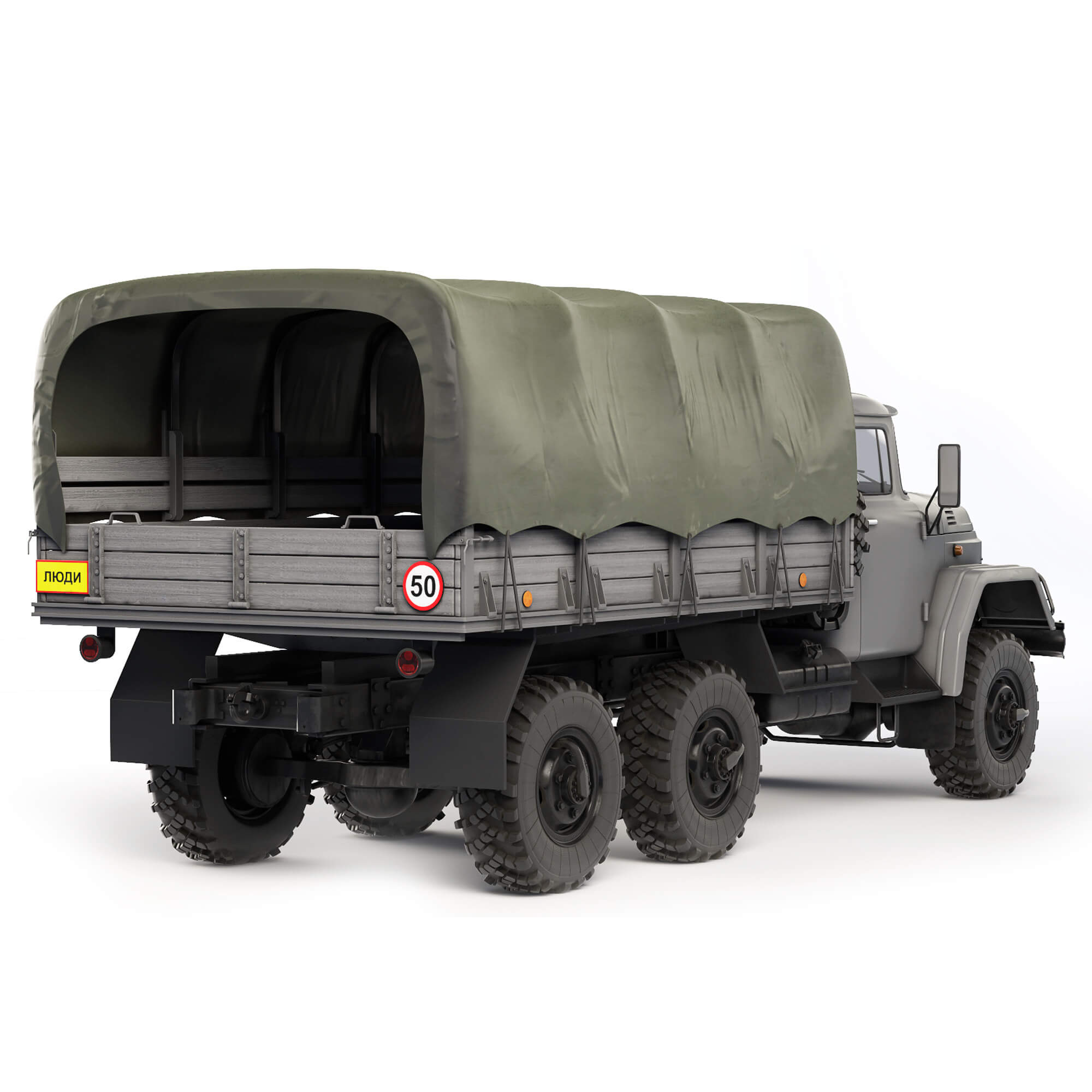 ZiL 131 Tarpaulin Body 1967 - 3D Model by podshyvalov
