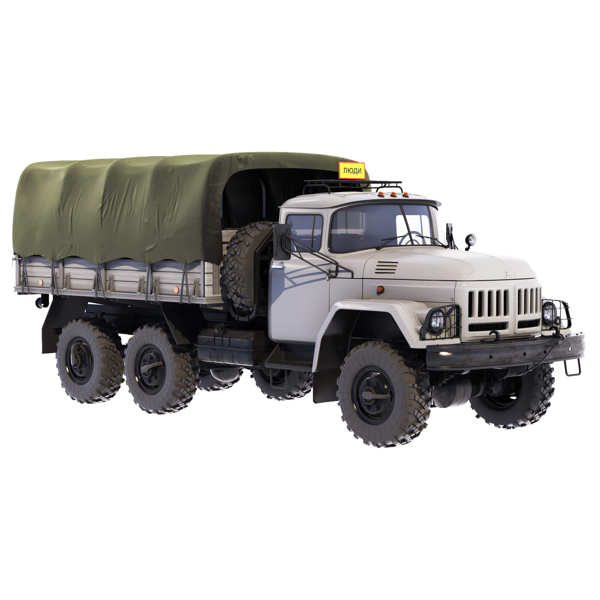ZiL 131 Tarpaulin Body 1967 - 3D Model by podshyvalov