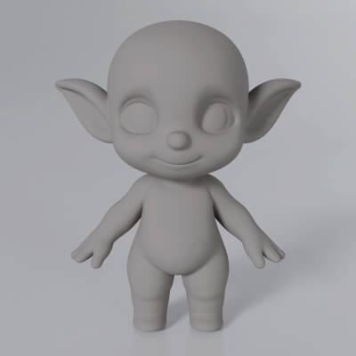 Chibi Goblin Base Mesh Model 3D Model by PolyDrift