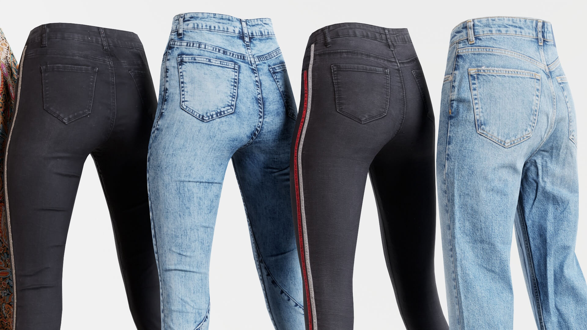 7 Realistic Pants Pack 9 - 3D Model by Polygonal Miniatures