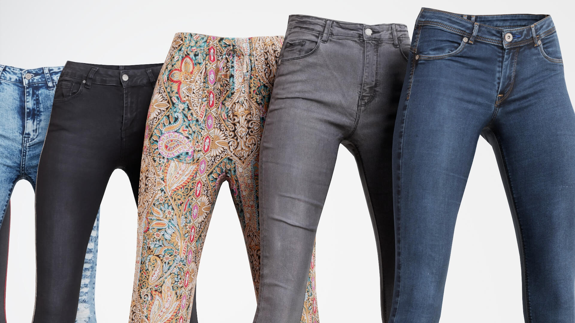 7 Realistic Pants Pack 9 - 3D Model by Polygonal Miniatures