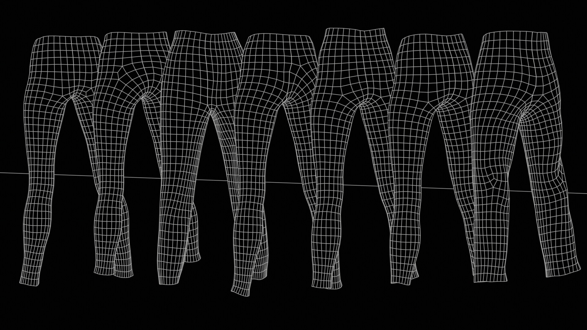 7 Realistic Pants Pack 9 - 3D Model by Polygonal Miniatures