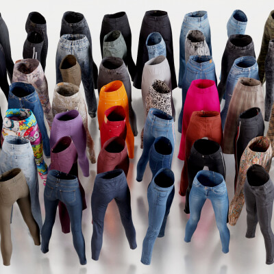 70 3D Scanned Pants Superbundle by Polygonal Miniatures