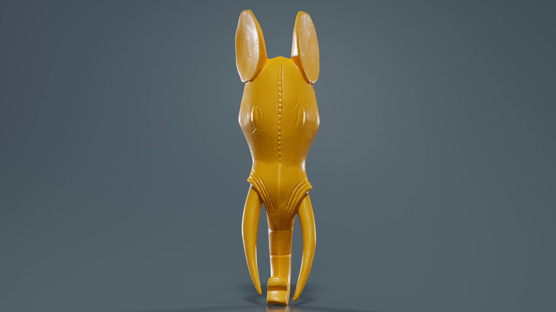 Afrikan Mask Carved Wood 52 - 3D Model by Polygonal Miniatures