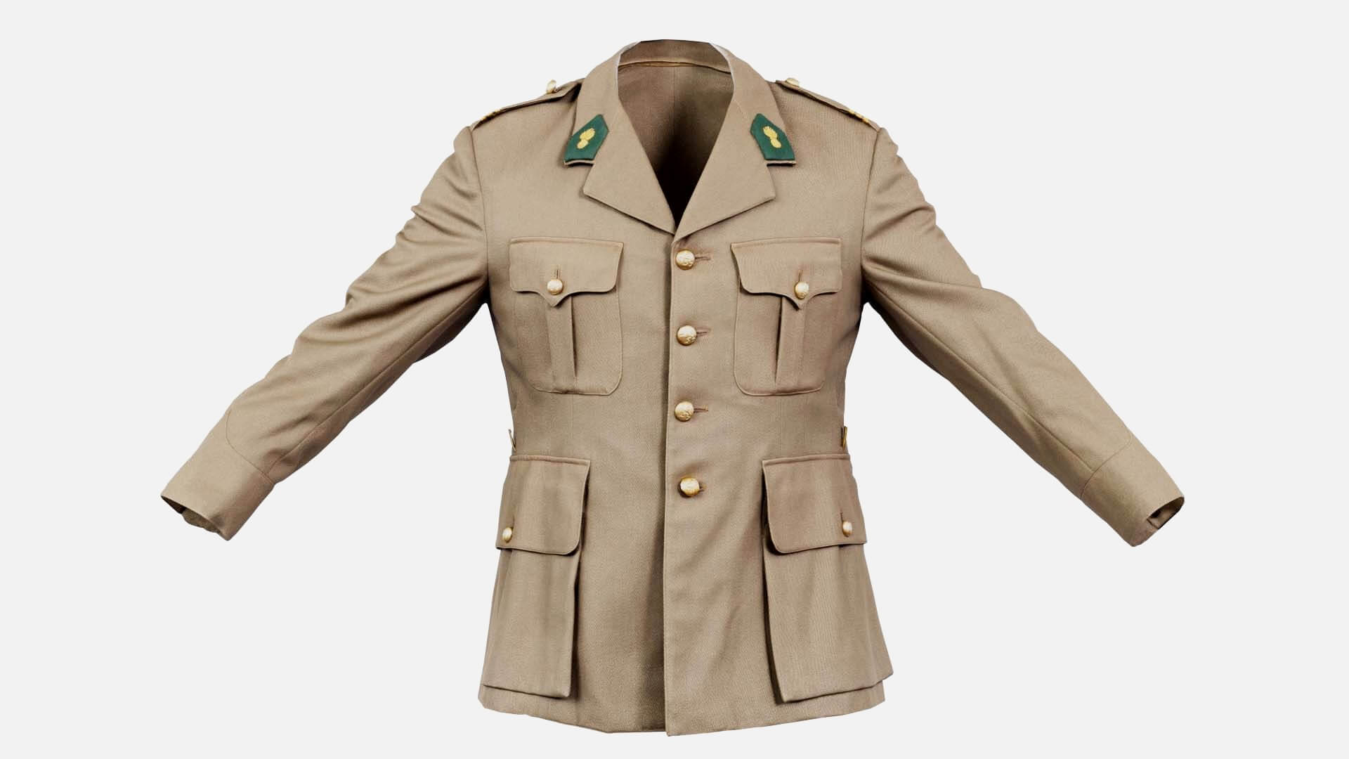 Army Jacket - 3D Model by Polygonal Miniatures