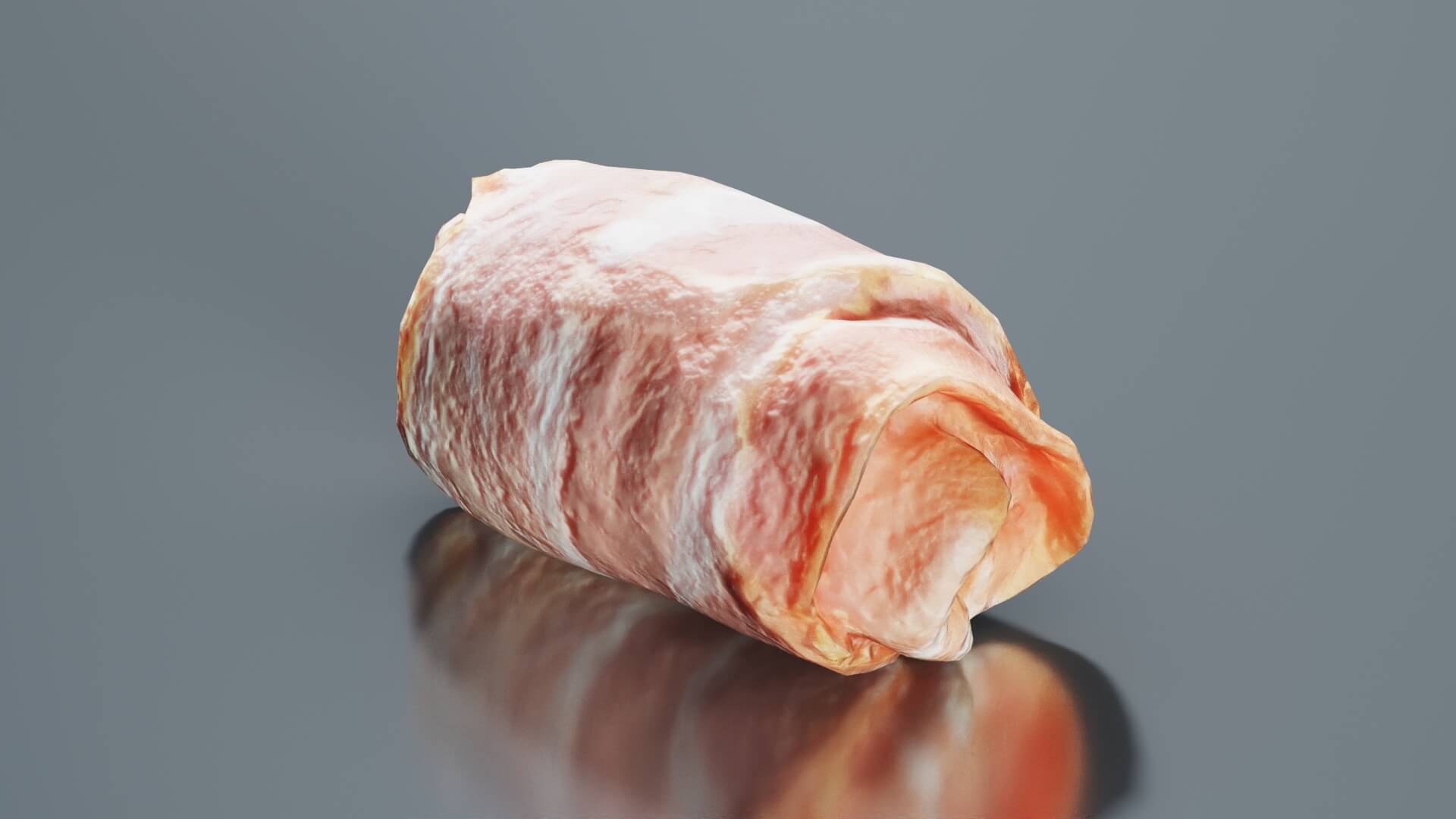 Bacon Roll 2 - 3D Model by Polygonal Miniatures