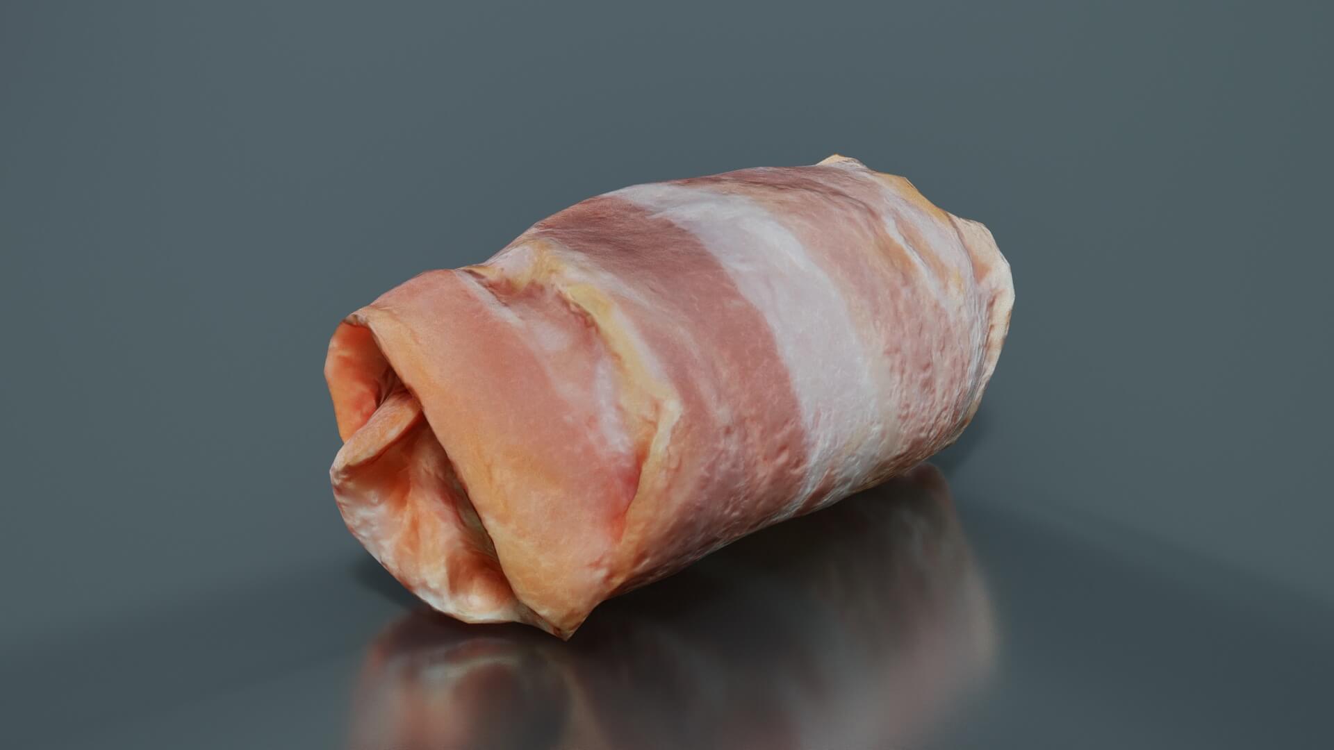 Bacon Roll 2 - 3D Model by Polygonal Miniatures
