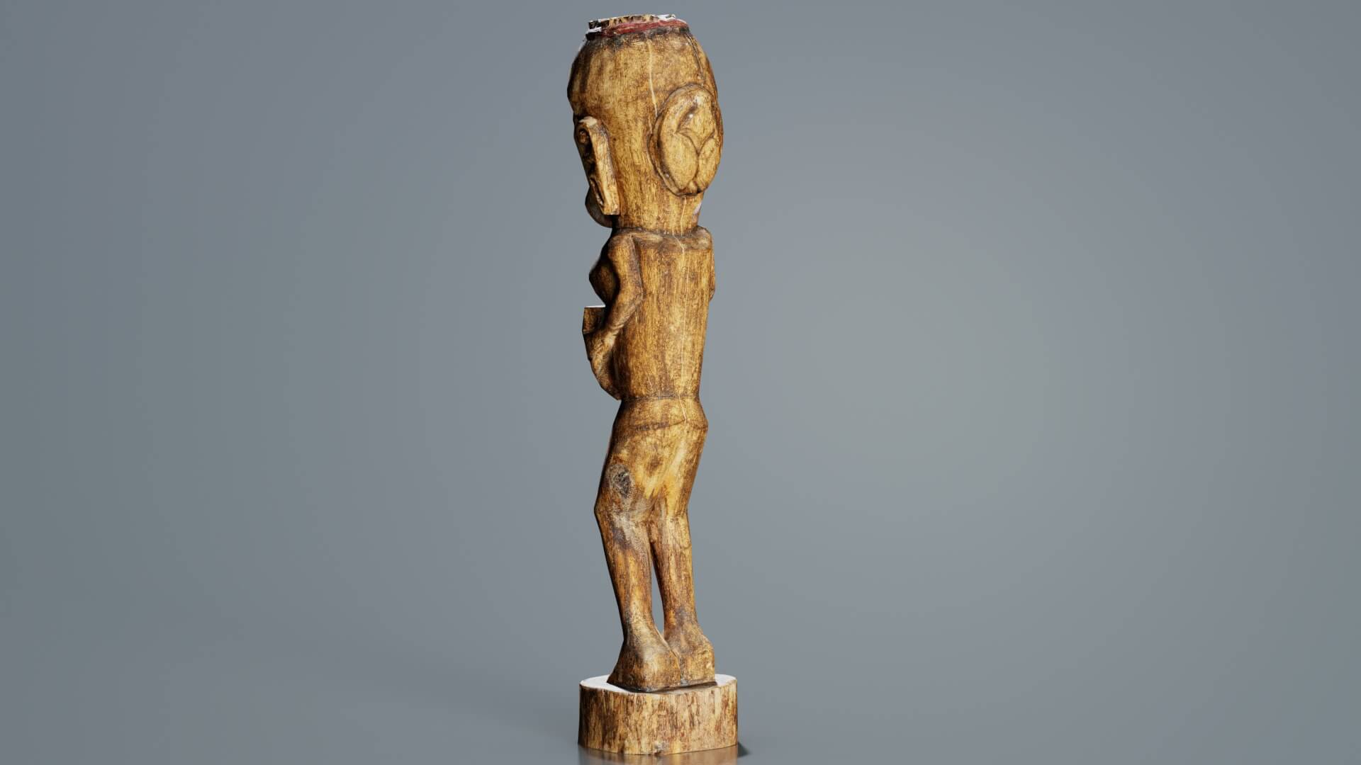 Big Wooden Figure Statue - 3D Model by Polygonal Miniatures