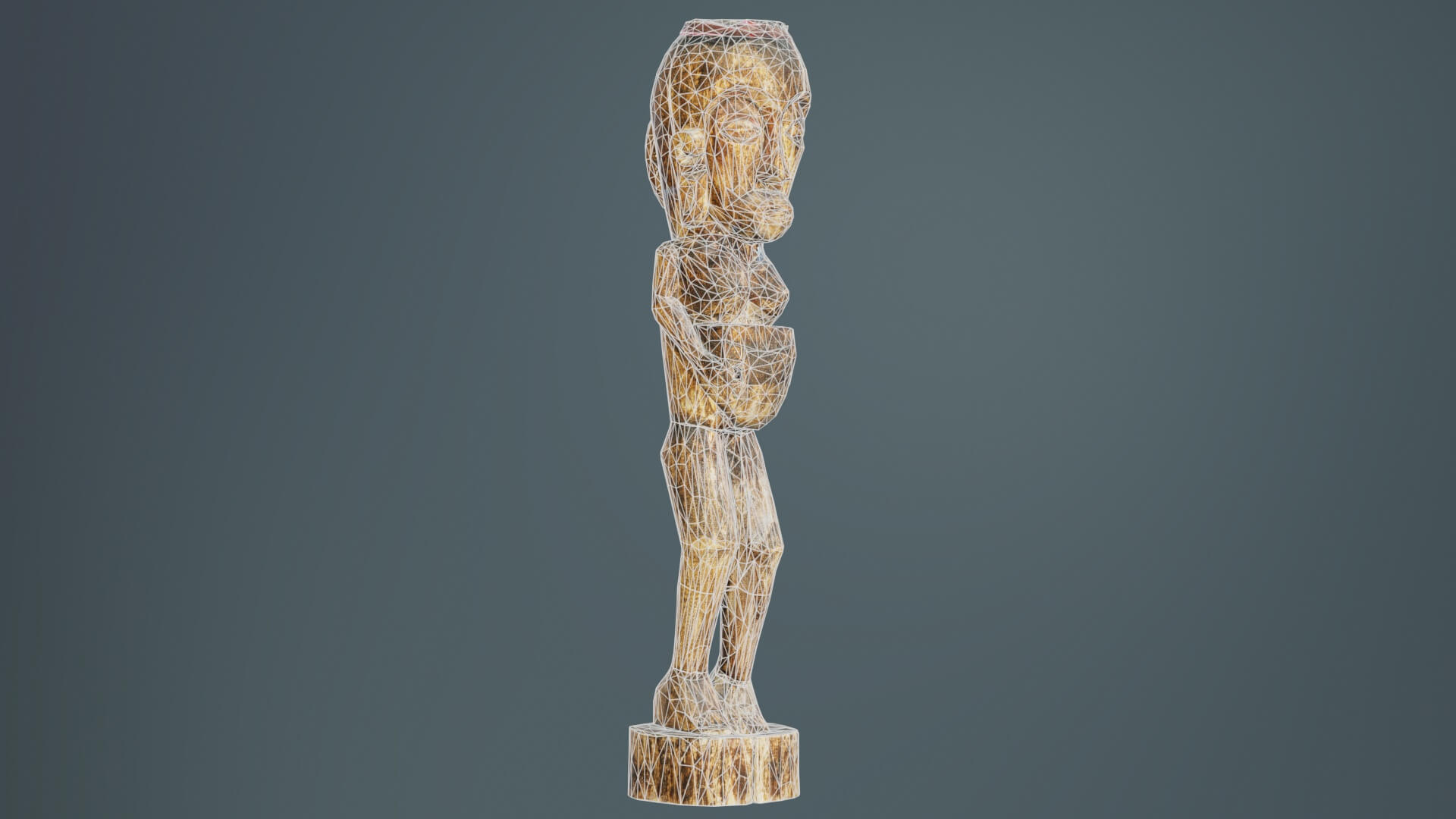 Big Wooden Figure Statue - 3D Model by Polygonal Miniatures