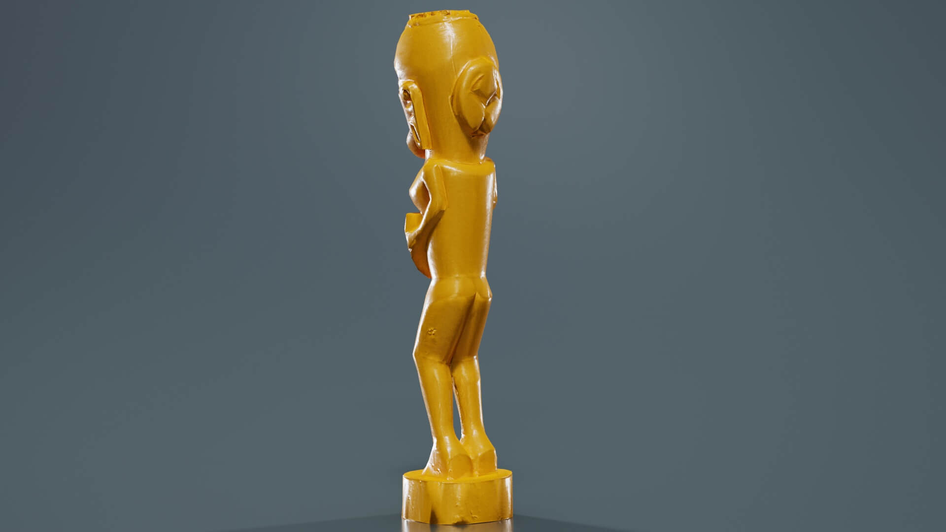 Big Wooden Figure Statue - 3D Model by Polygonal Miniatures