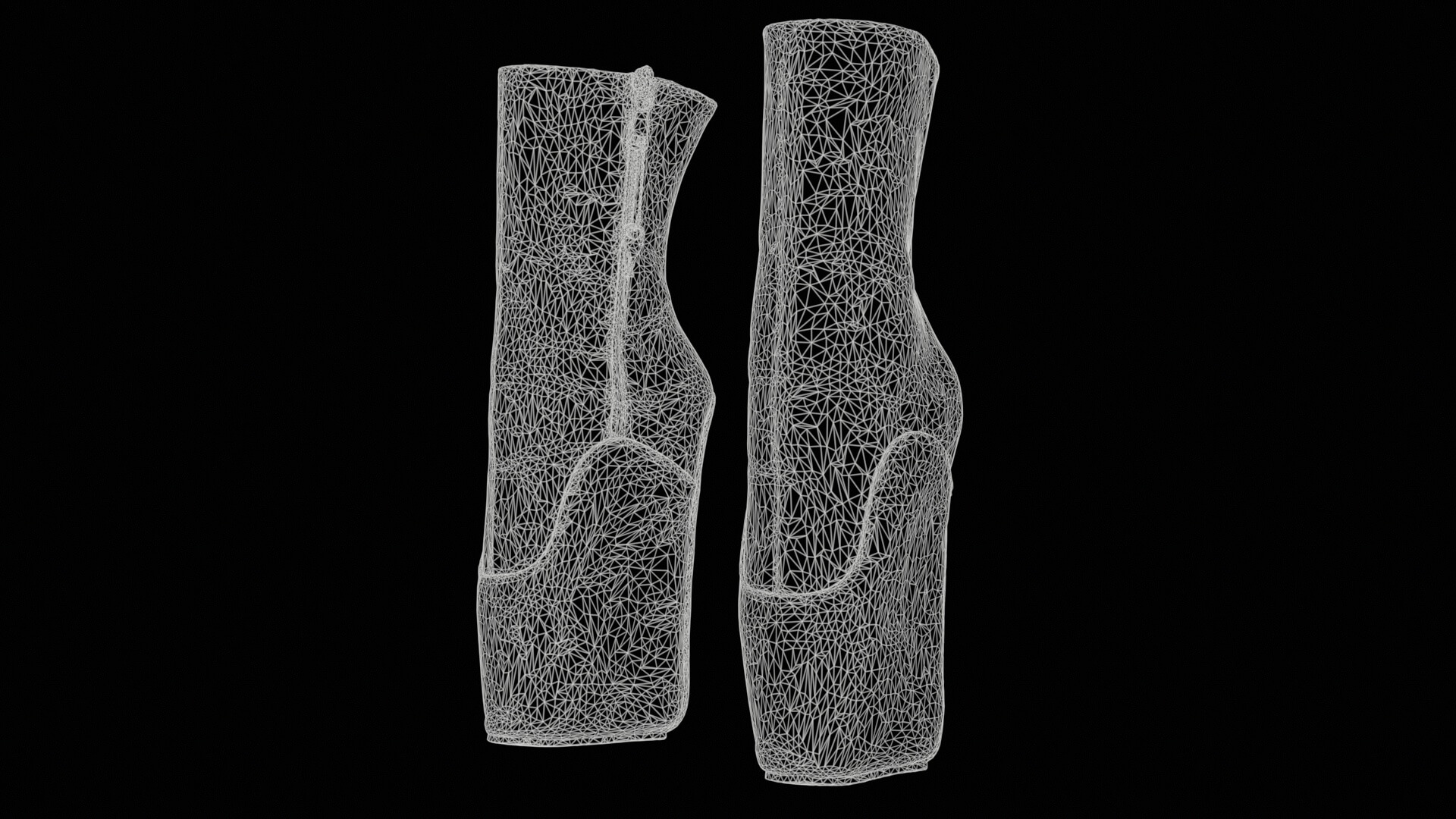 Block Ballet Boots - 3D Model by Polygonal Miniatures