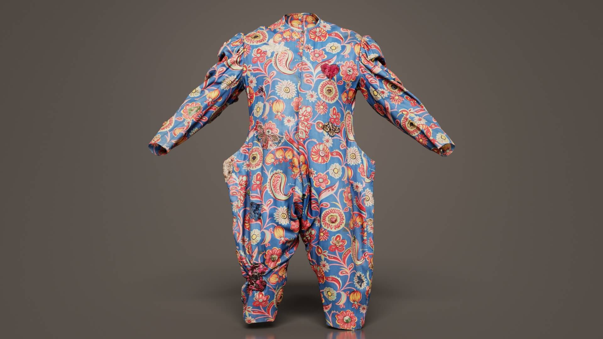 Blue Clown Costume - 3D Model by Polygonal Miniatures