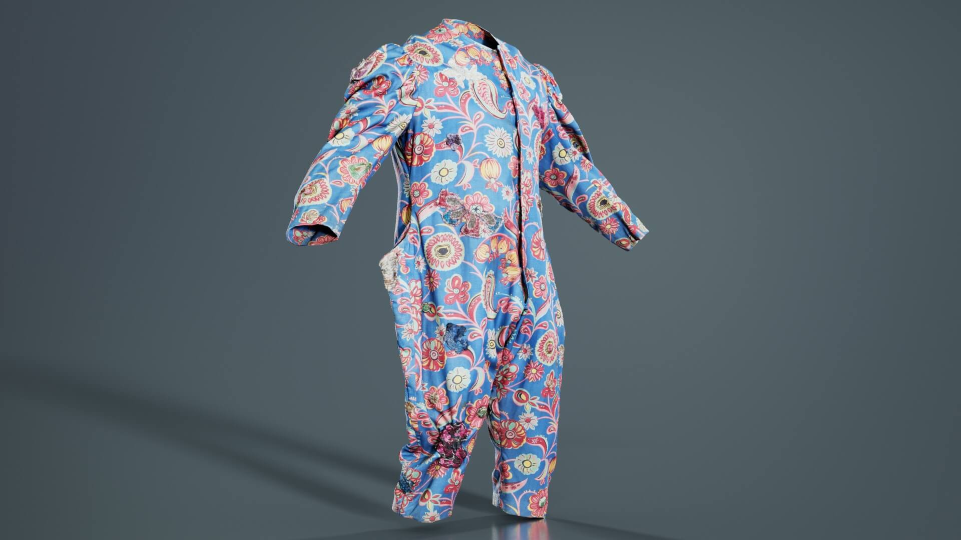Blue Clown Costume - 3D Model by Polygonal Miniatures