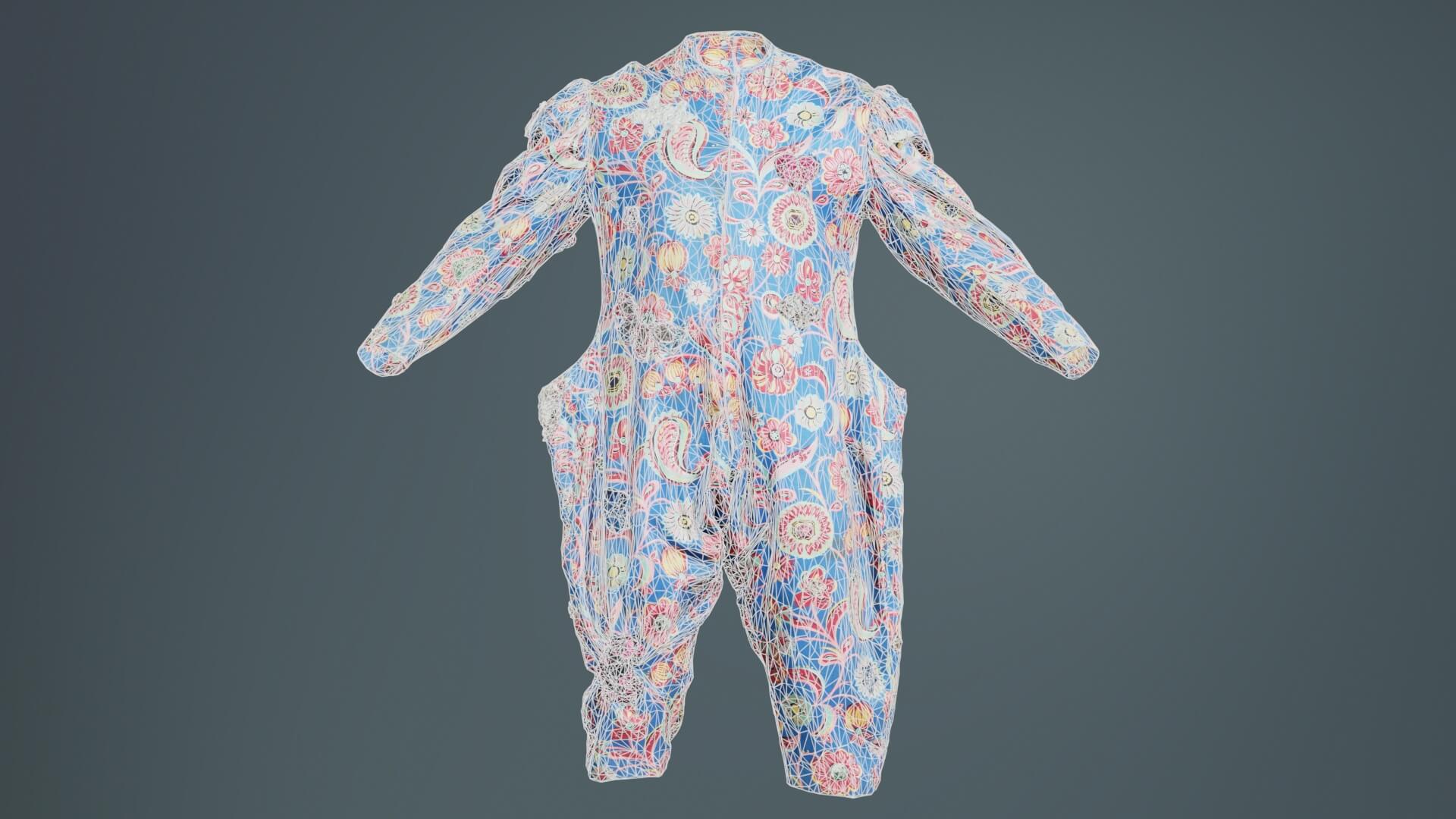 Blue Clown Costume - 3D Model by Polygonal Miniatures