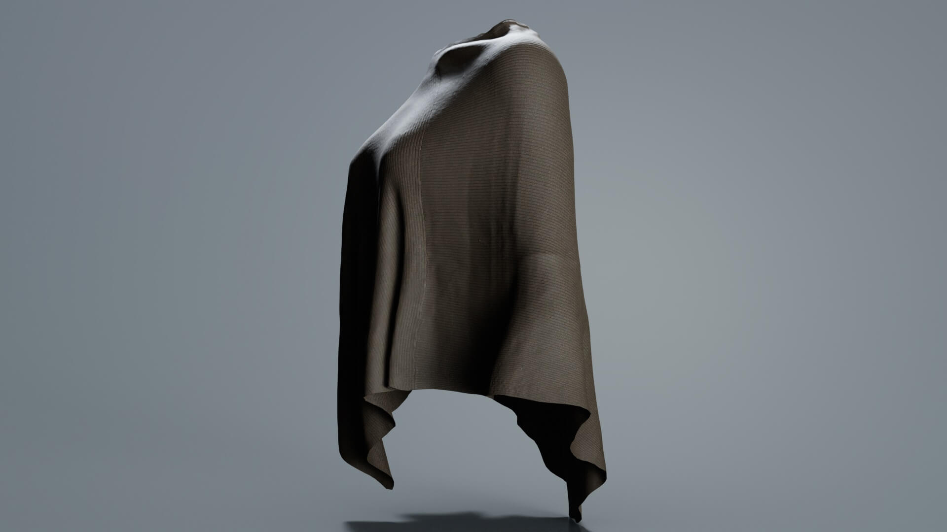 Brown Knit Cape - 3D Model by Polygonal Miniatures