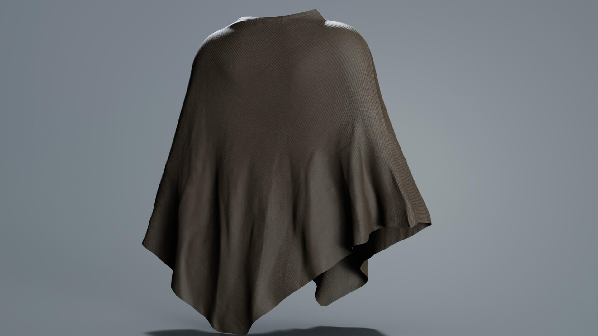 Brown Knit Cape - 3D Model by Polygonal Miniatures