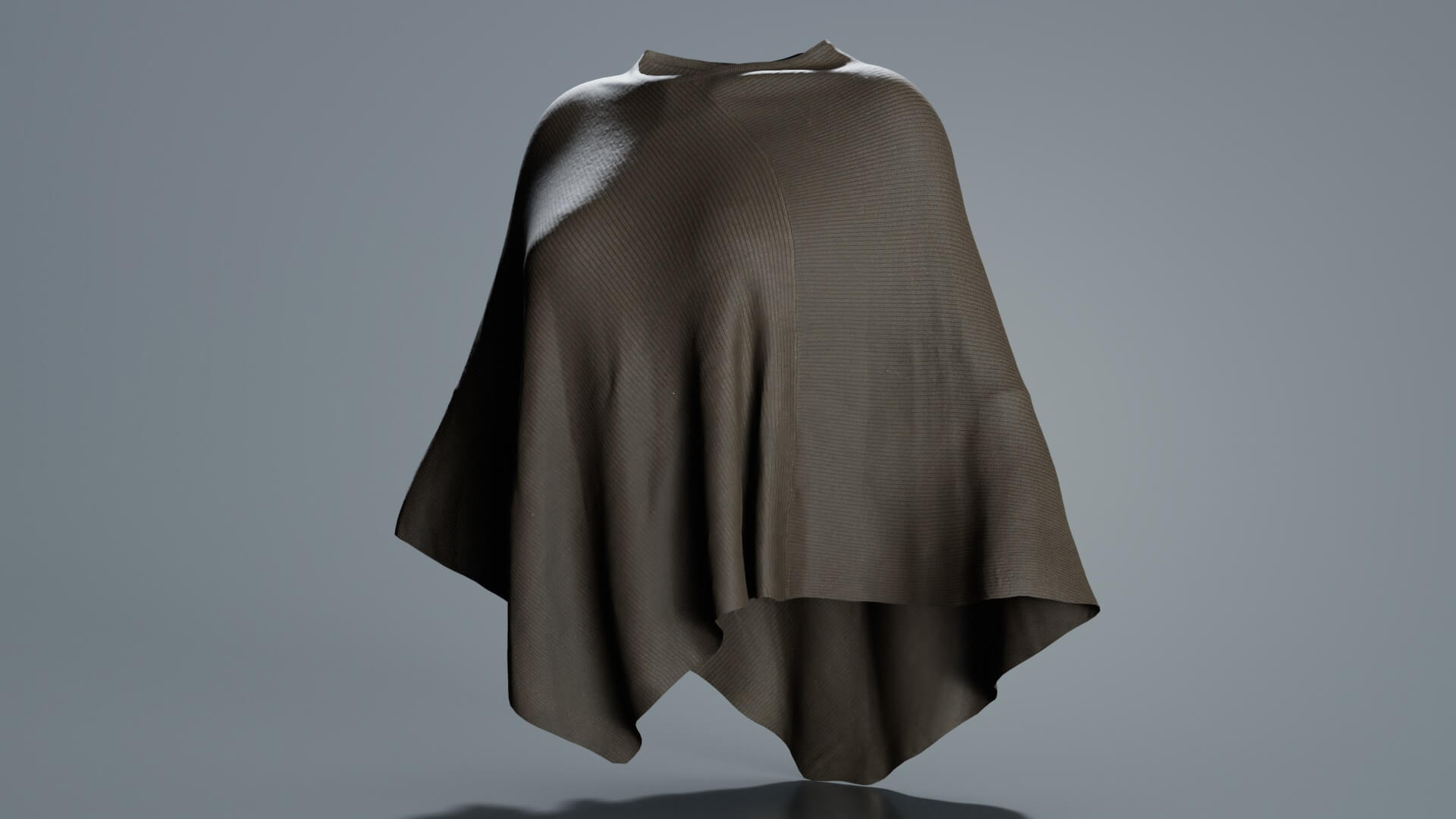 Brown Knit Cape - 3D Model by Polygonal Miniatures