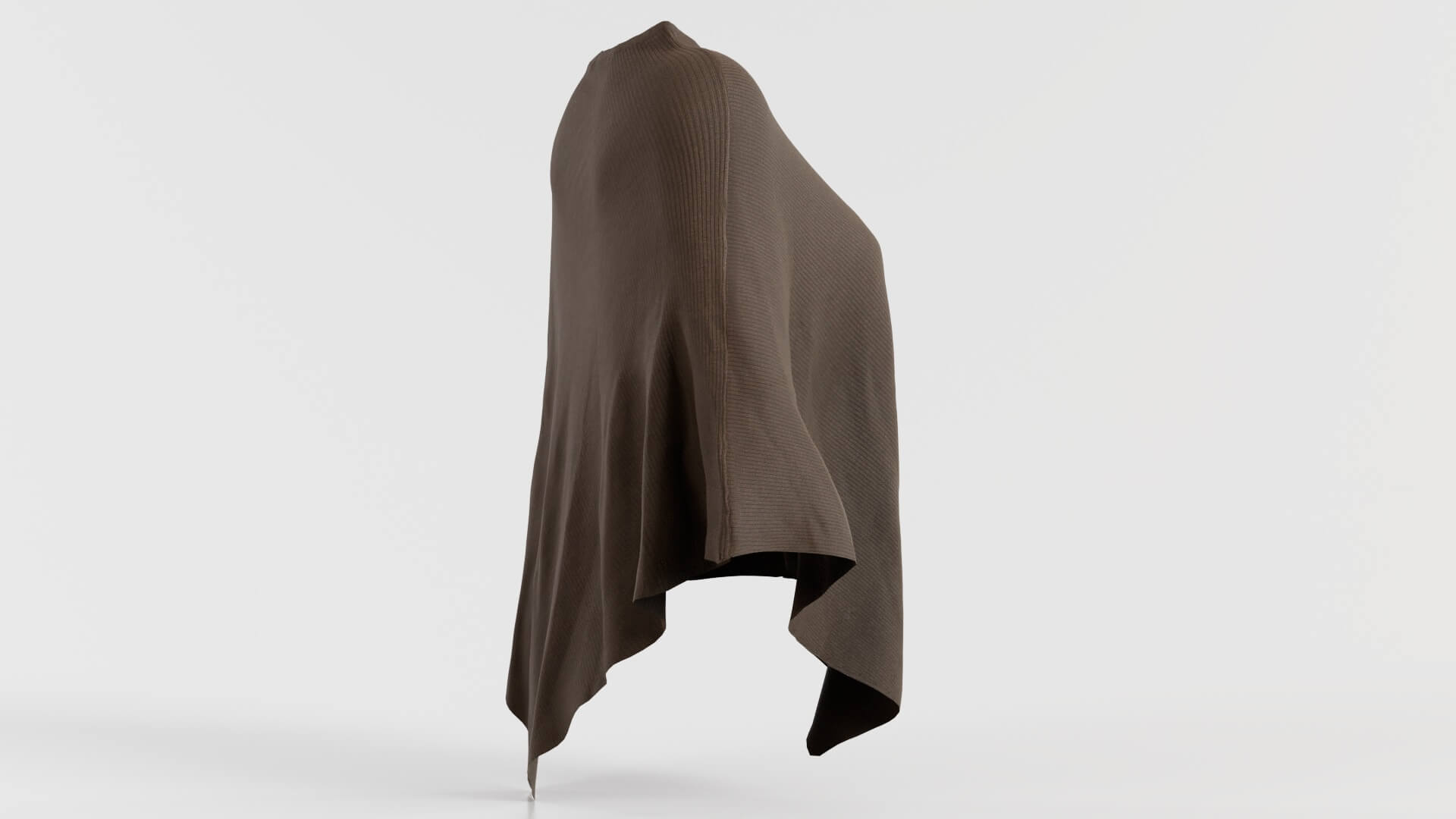 Brown Knit Cape - 3D Model by Polygonal Miniatures