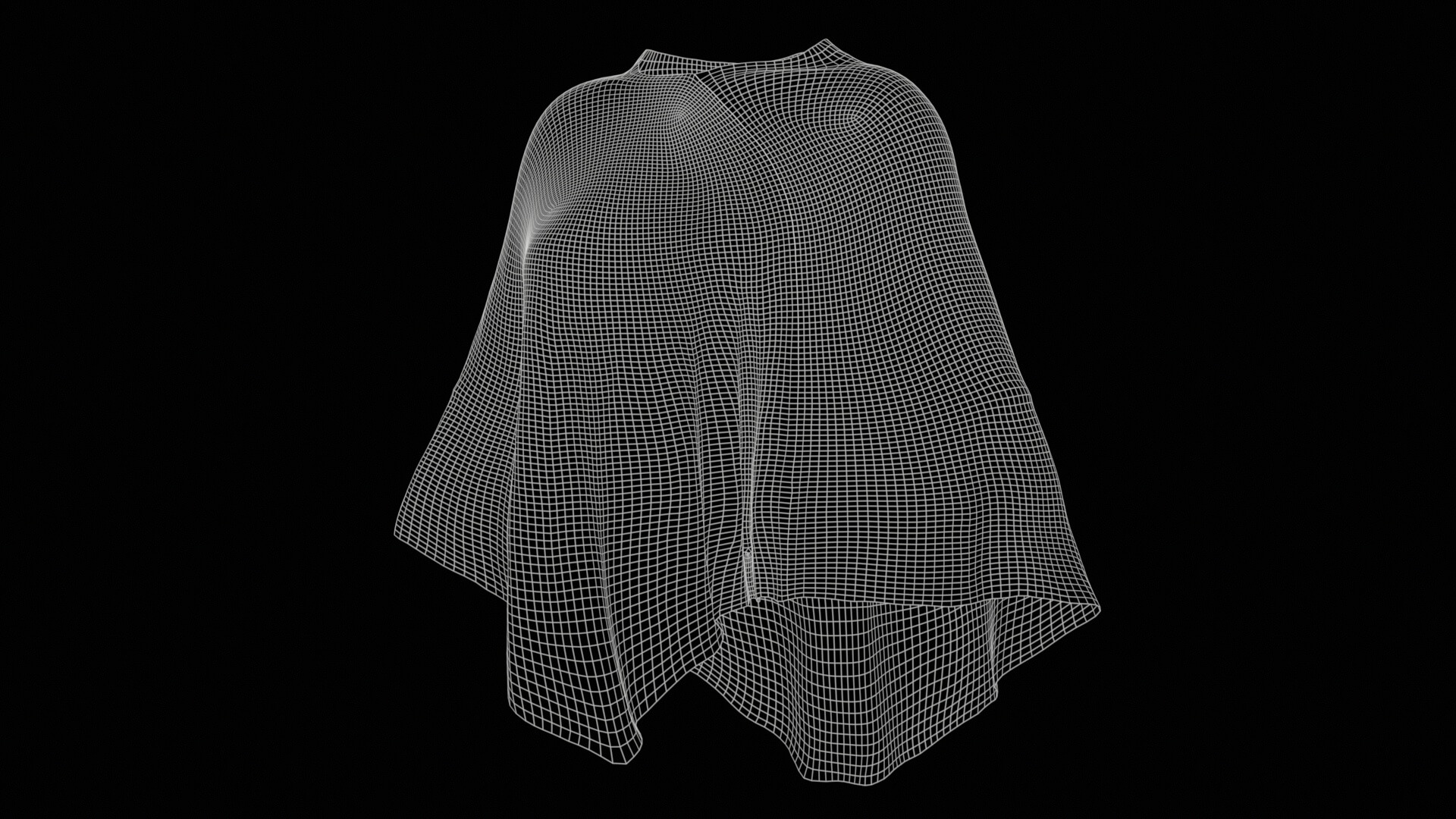 Brown Knit Cape - 3D Model by Polygonal Miniatures