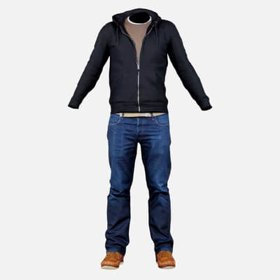 Casual Outfit 21 - 3D Model by Polygonal Miniatures