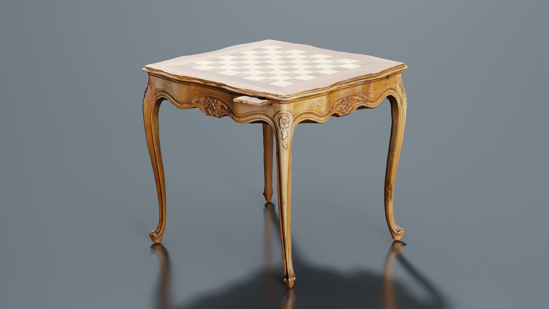 Chess Table - 3D Model by Polygonal Miniatures