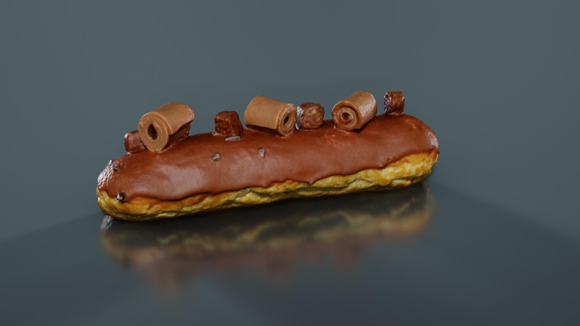 Chocolate Eclair - 3D Model by Polygonal Miniatures
