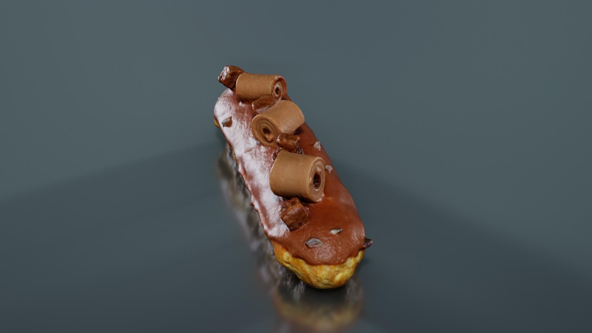 Chocolate Eclair - 3D Model by Polygonal Miniatures