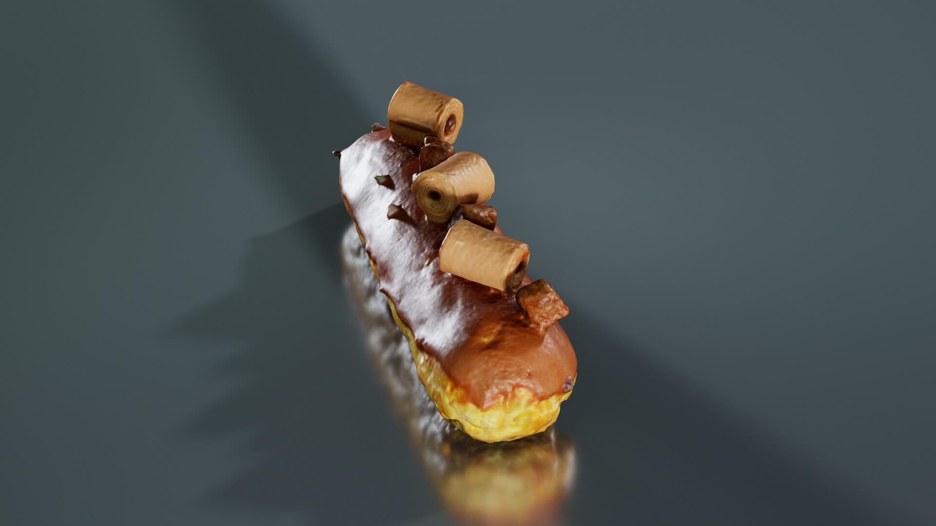 Chocolate Eclair - 3D Model by Polygonal Miniatures