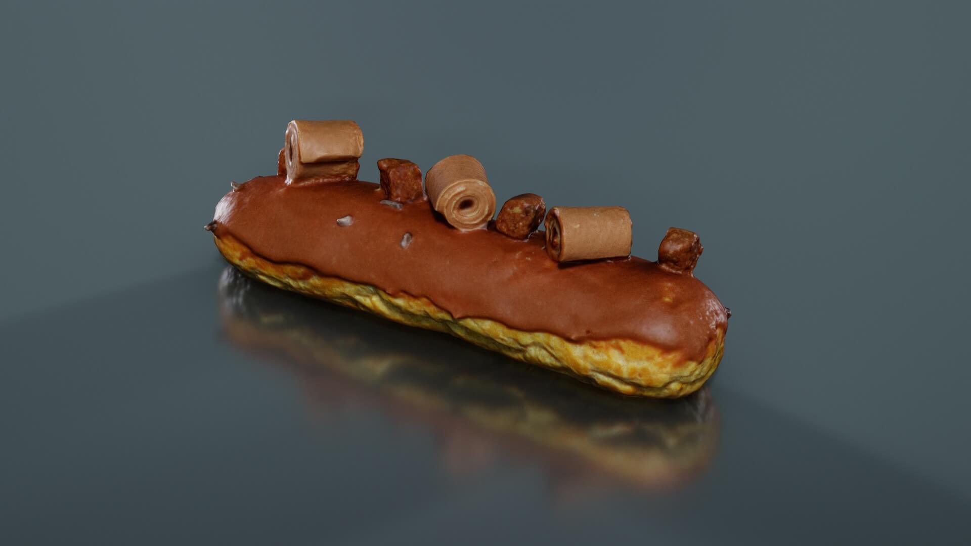 Chocolate Eclair - 3D Model by Polygonal Miniatures