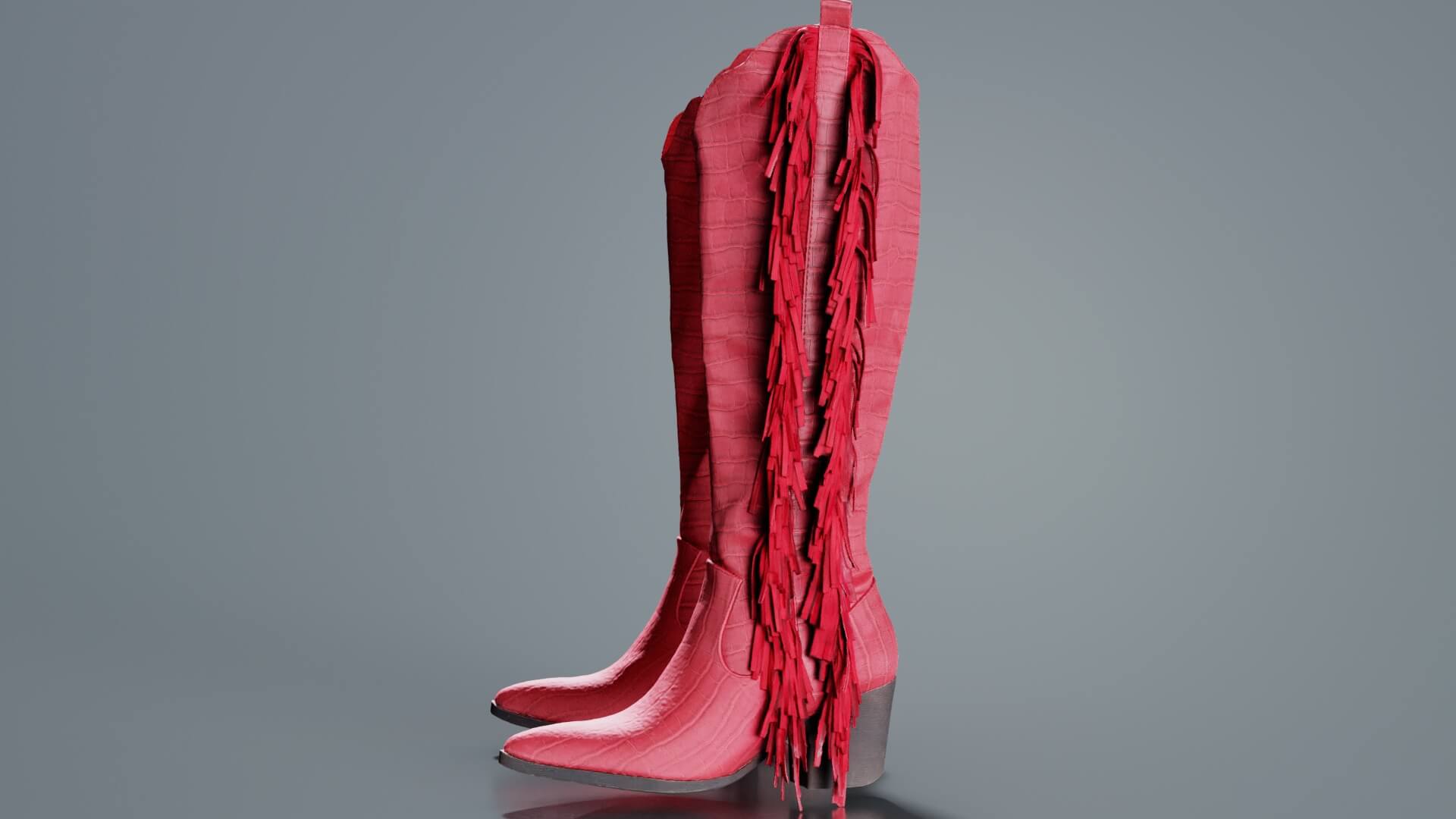 Cowboy Snake Boots - 3D Model by Polygonal Miniatures