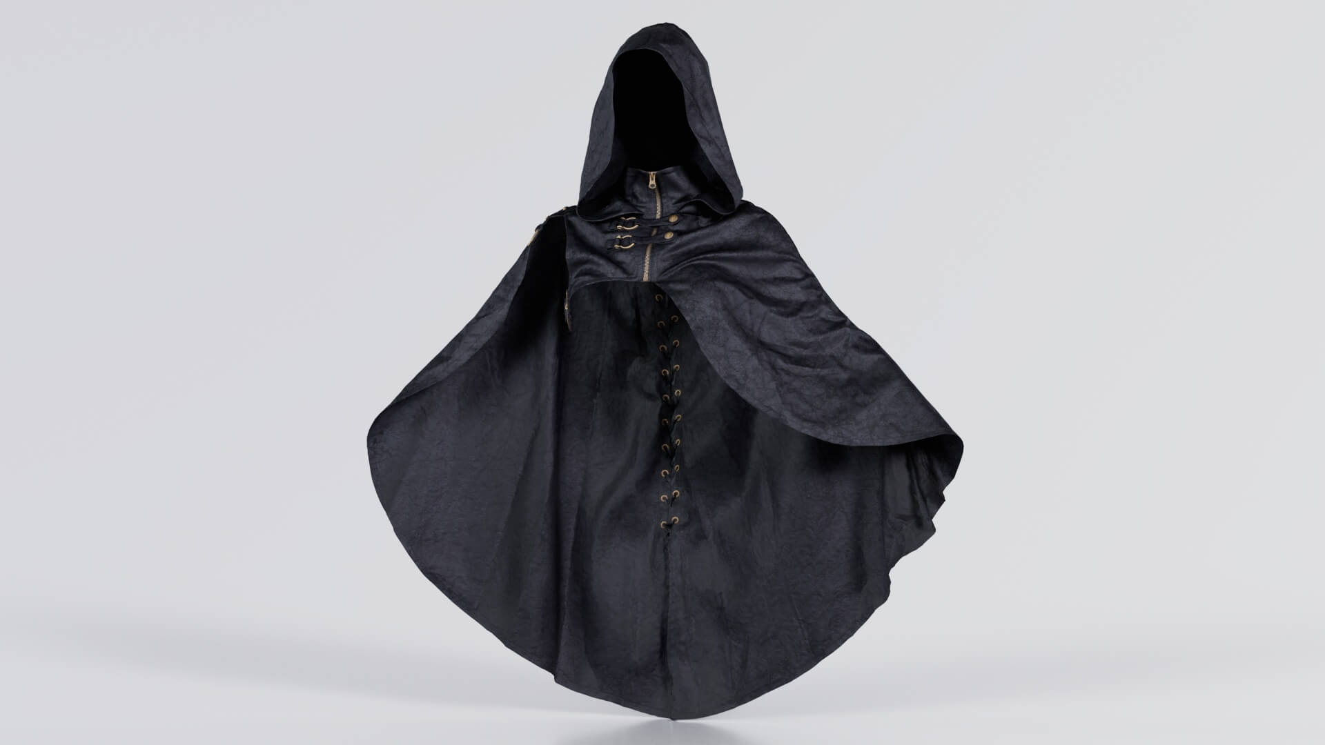 Cracked Leather Riding Cape - 3D Model by Polygonal Miniatures