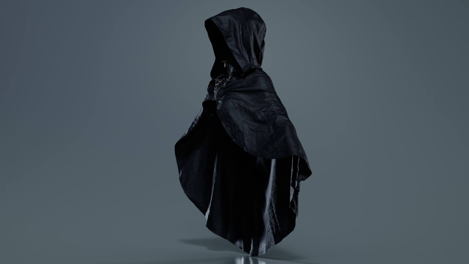Cracked Leather Riding Cape - 3D Model by Polygonal Miniatures