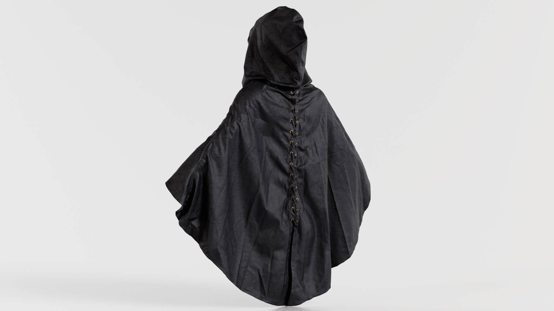 Cracked Leather Riding Cape - 3D Model by Polygonal Miniatures