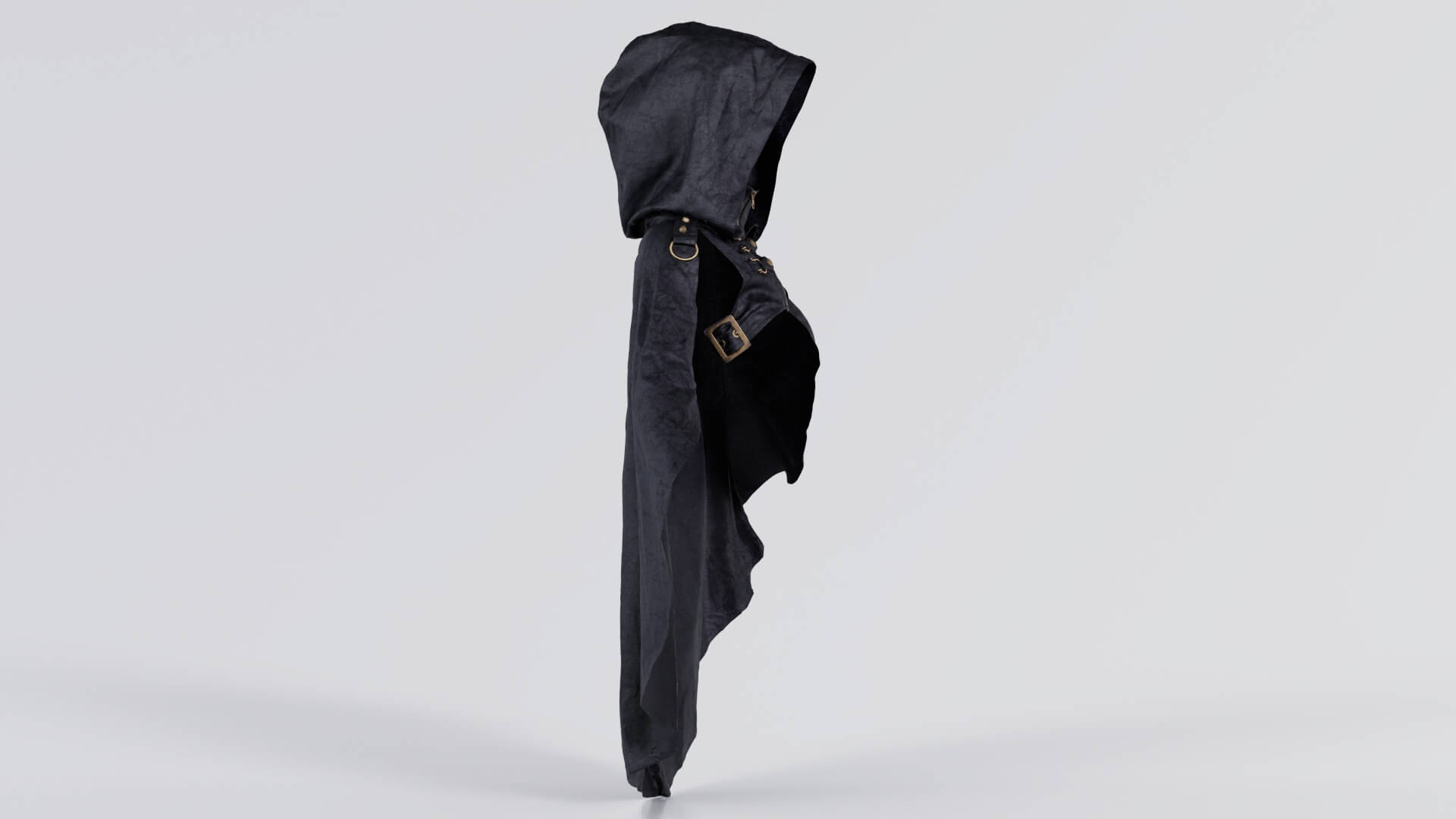 Cracked Leather Riding Cape - 3D Model by Polygonal Miniatures