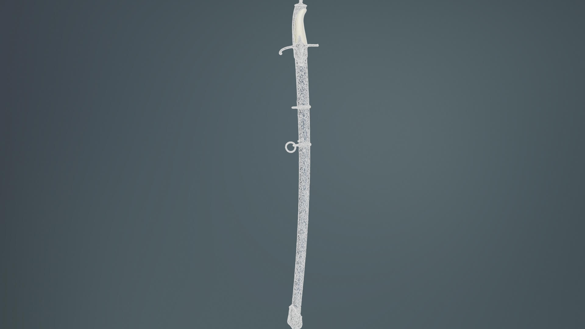 Curved Sword - 3D Model by Polygonal Miniatures